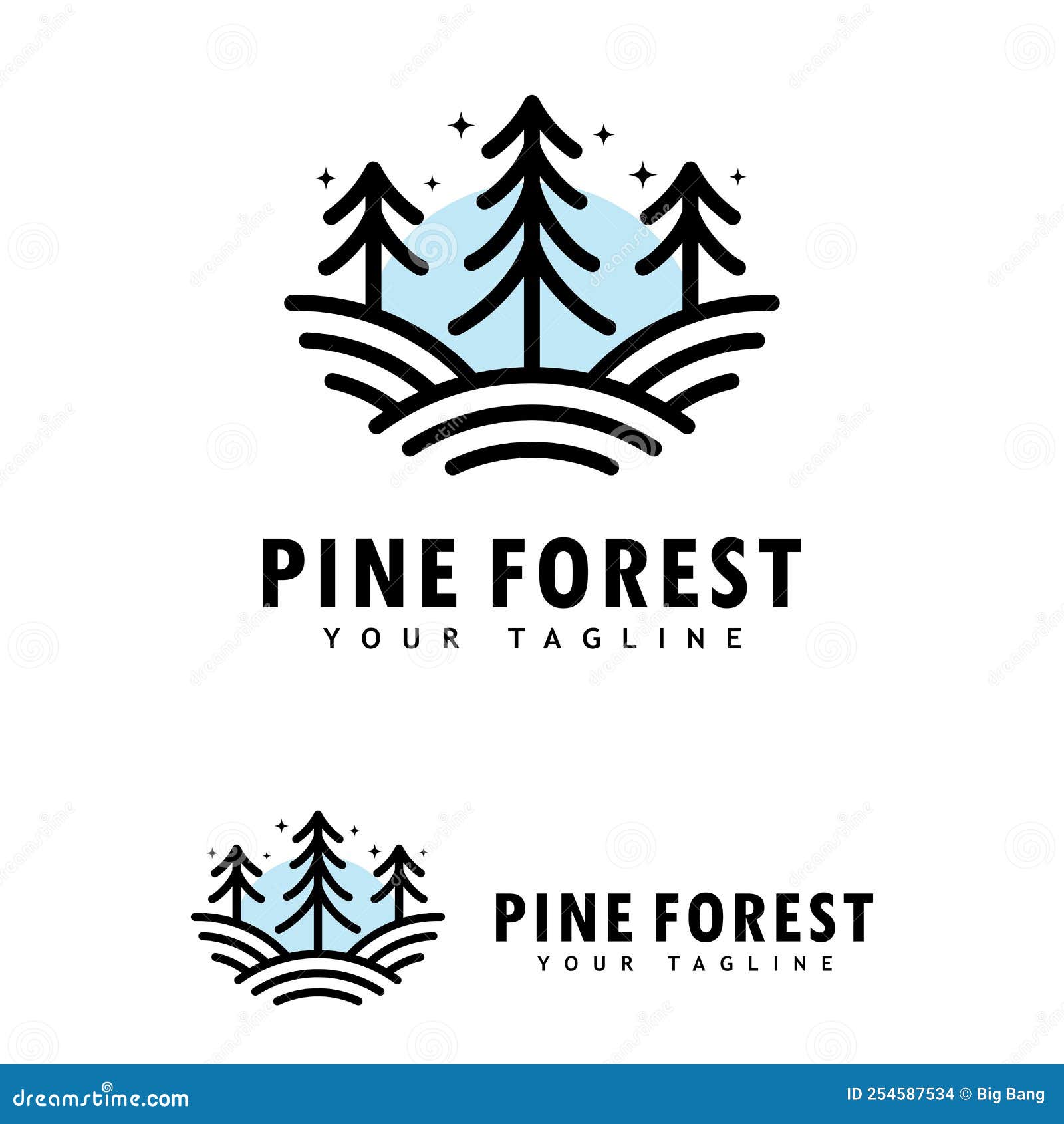 Pine Tree Logo Template.Abstract Pine Tree Icon Stock Vector ...
