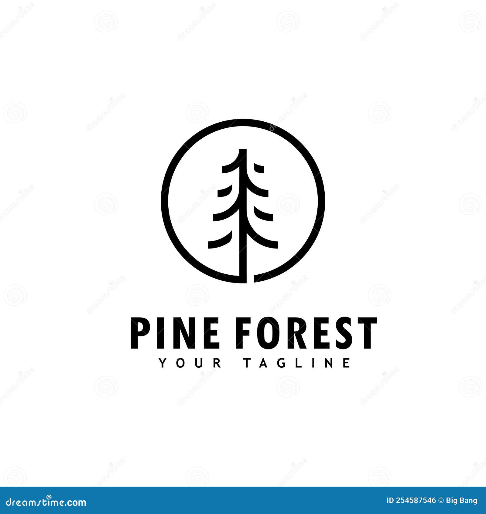 Pine Tree Logo Template.Abstract Pine Tree Icon Stock Vector ...