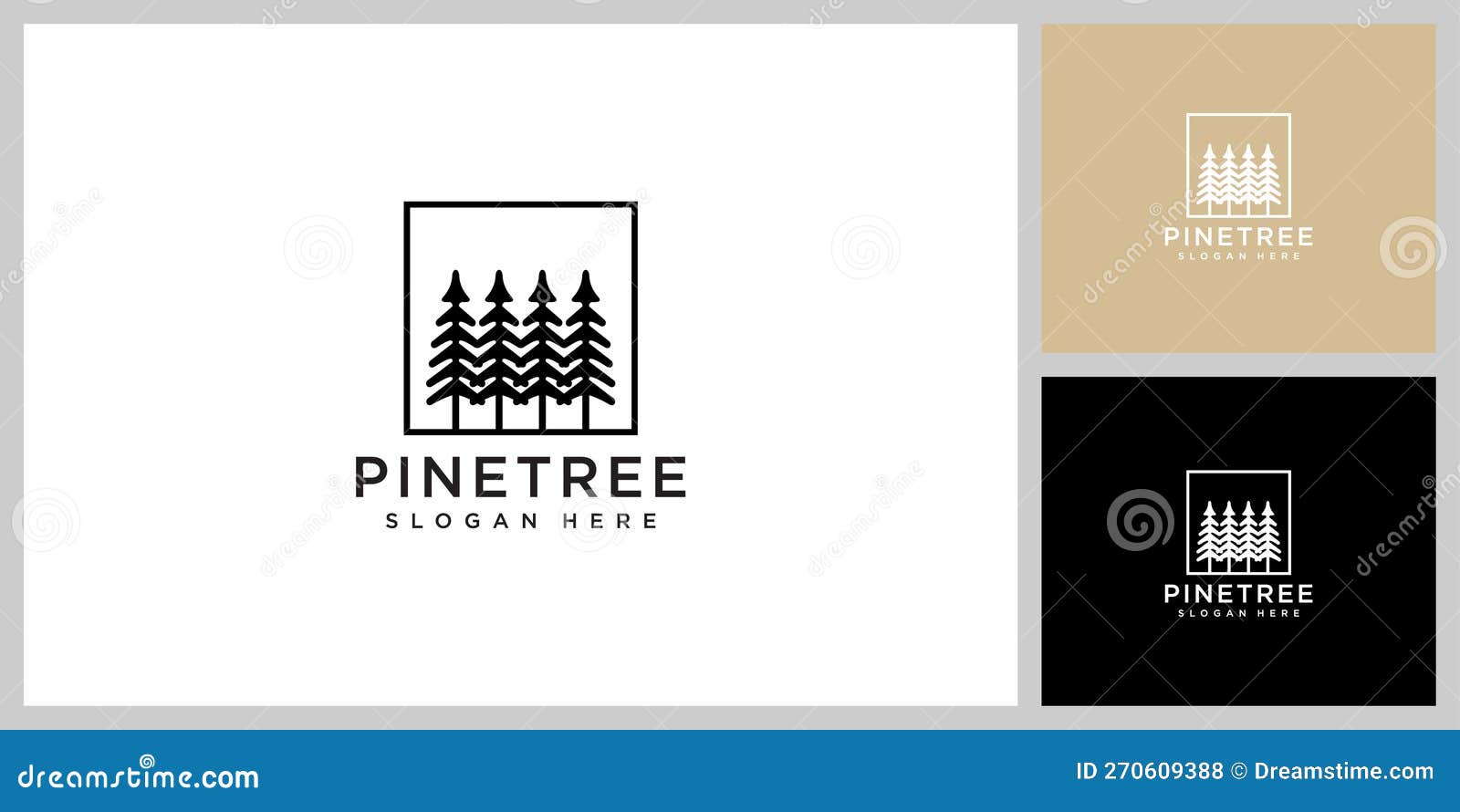 Pine Tree Logo Vector Design Template Stock Vector - Illustration of ...