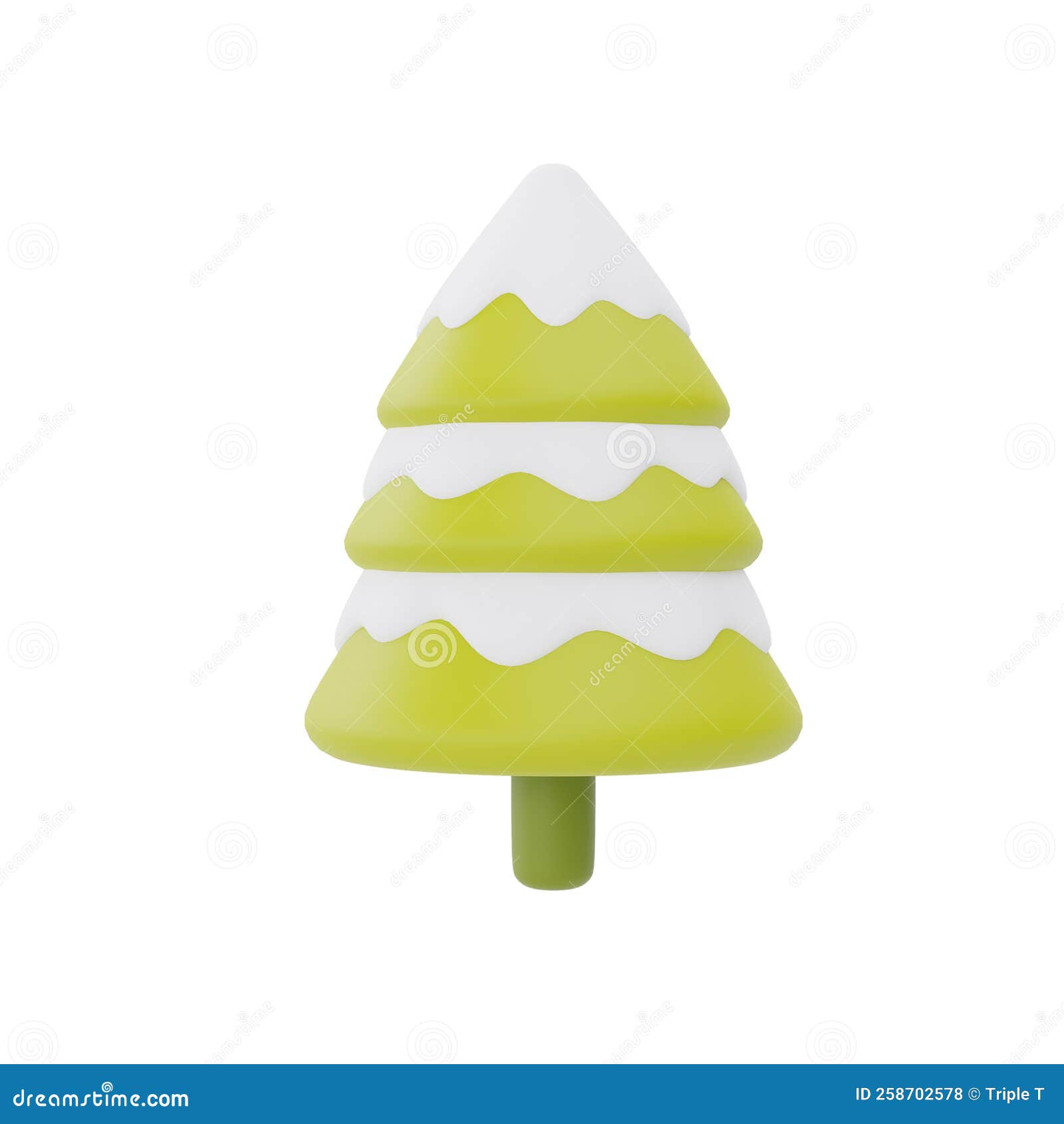 Pine Tree, Ornaments for Christmas Isolated on White Background. Merry ...