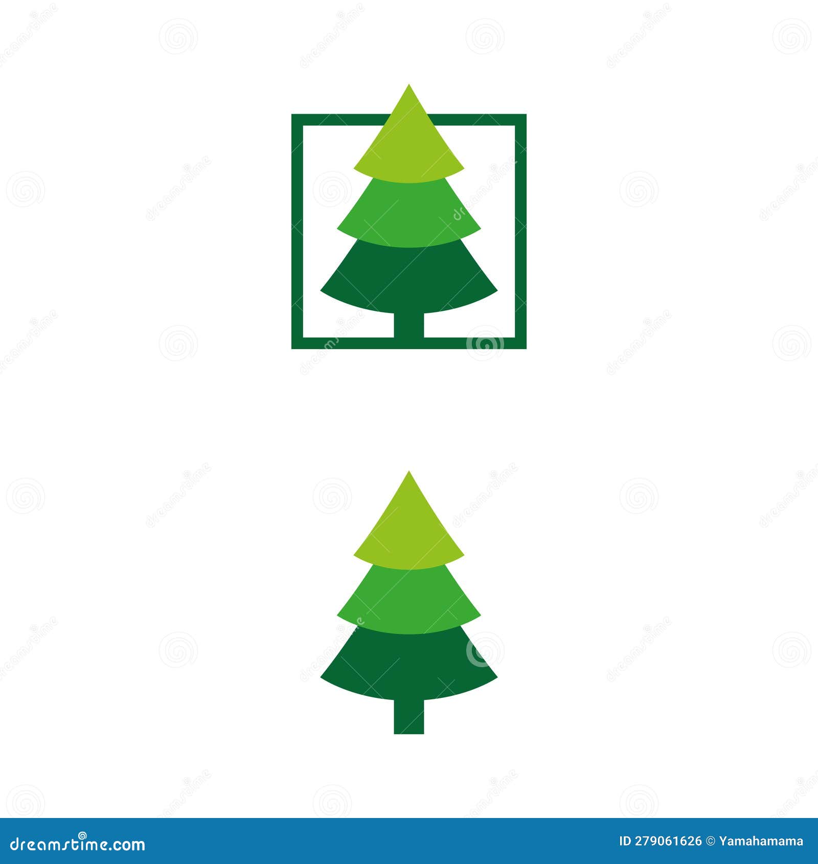 Pine tree 8 stock vector. Illustration of simple, christmas - 279061626