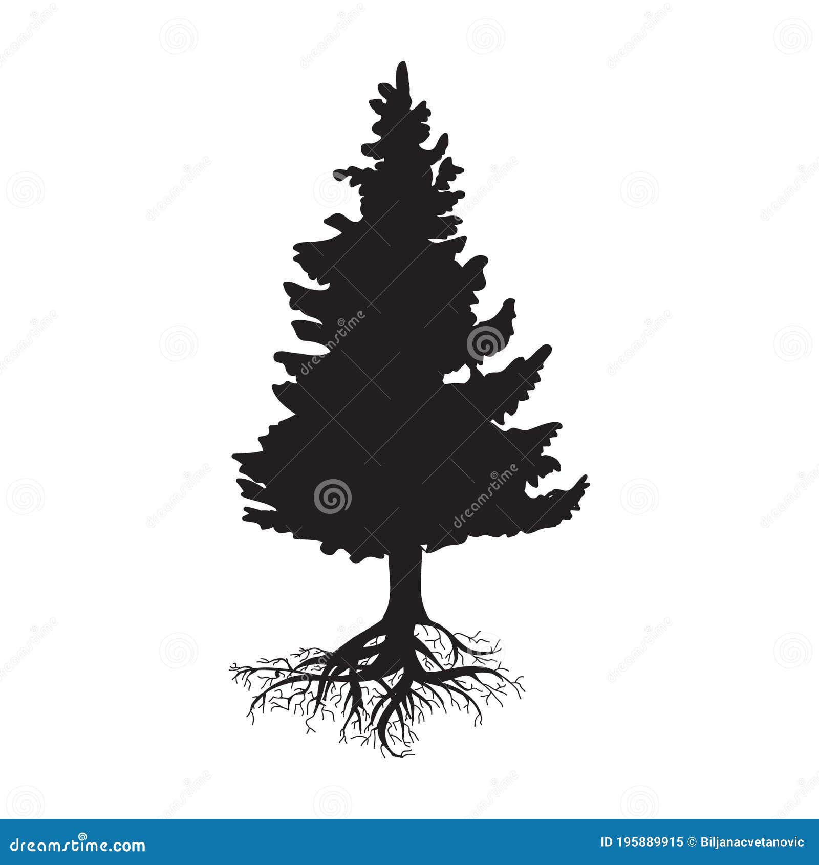 Pine tree stock vector. Illustration of poster, logo - 195889915