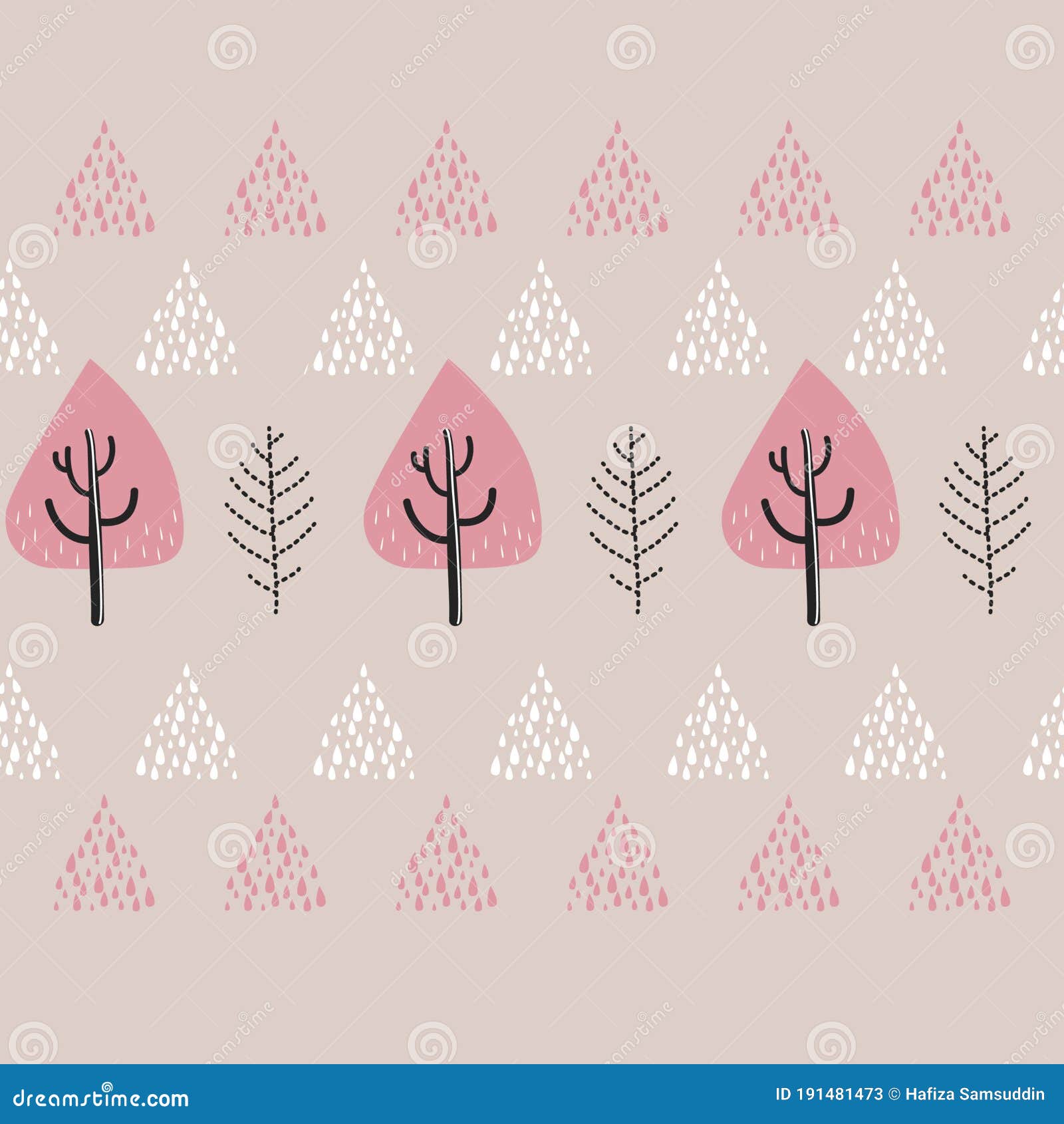 Pine Trees Background Design. Vector Illustration Decorative Design ...