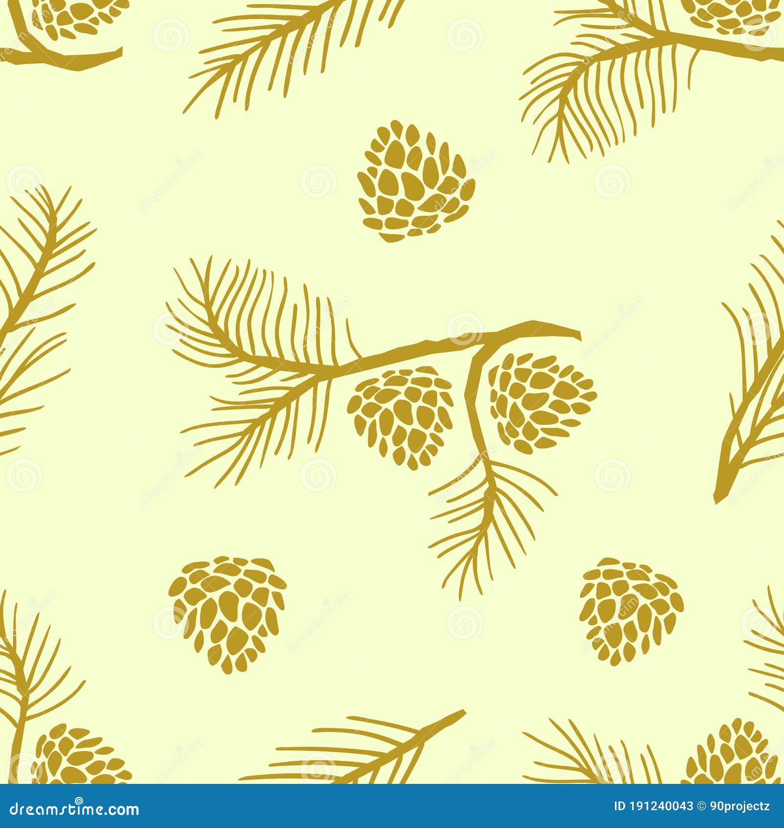 Pine Trees Pattern, Modern Wallpaper, Elegant Seamless Pattern, Vector ...