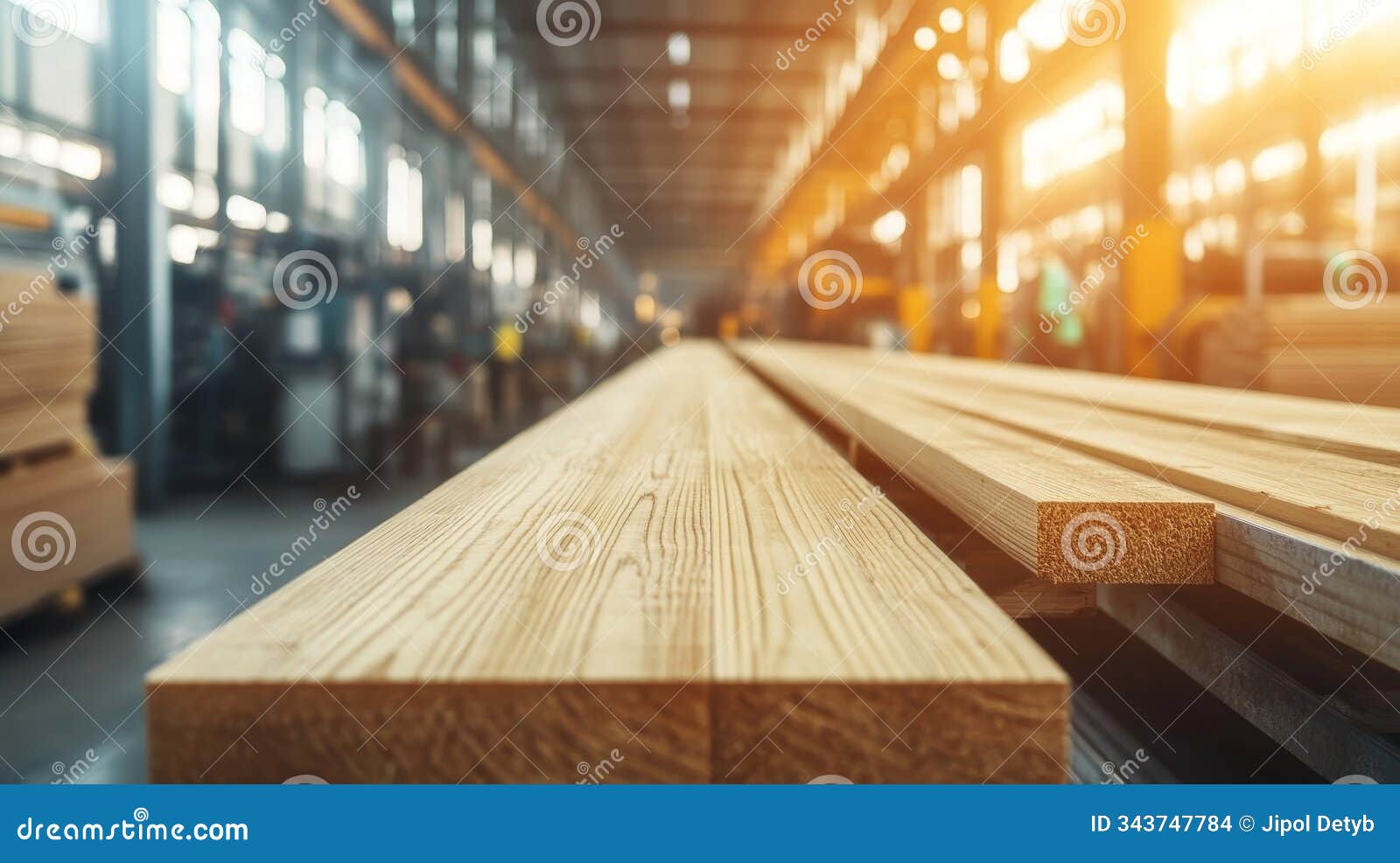 Pine Wood Planks in a Factory Setting. Stock Photo - Image of stack ...