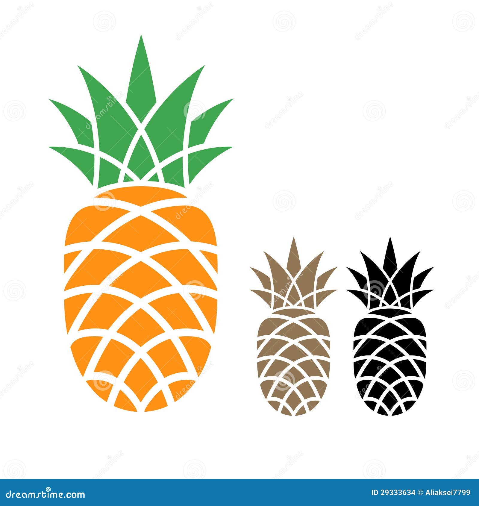 Pineapple stock vector. Illustration of graphic, garden - 29333634