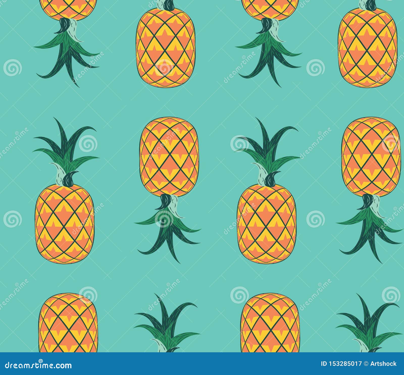 Pineapple abstract design stock vector. Illustration of plant - 153285017