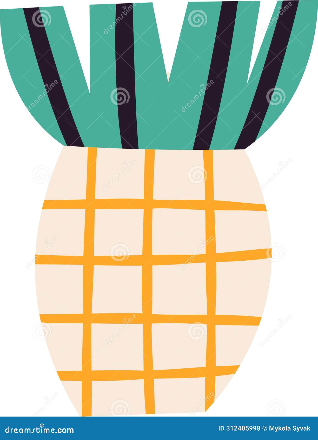 Pineapple Abstract Fruit stock vector. Illustration of fruits - 312405998