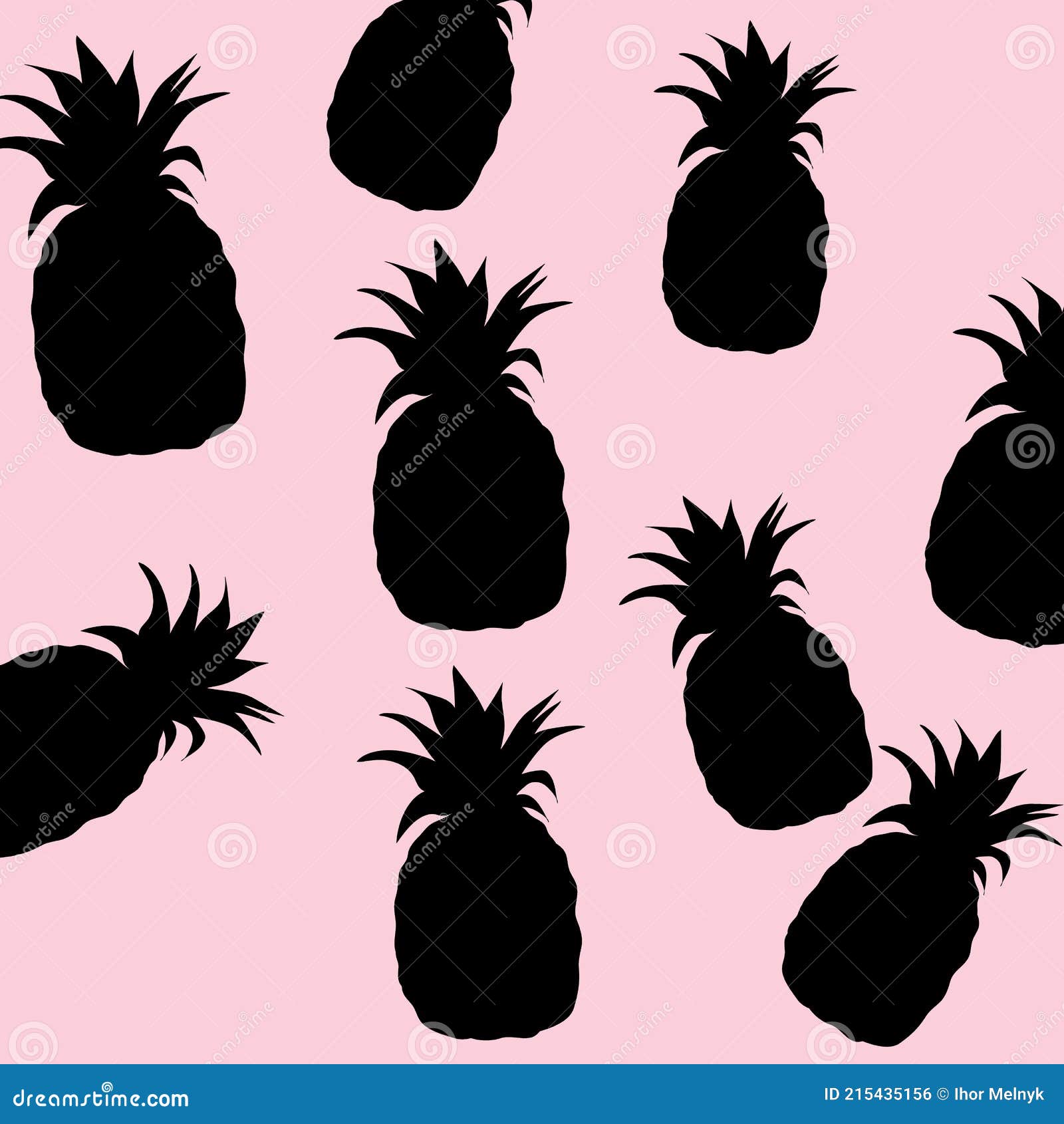 Pineapple Background. Vector Stock Vector - Illustration of repetition ...