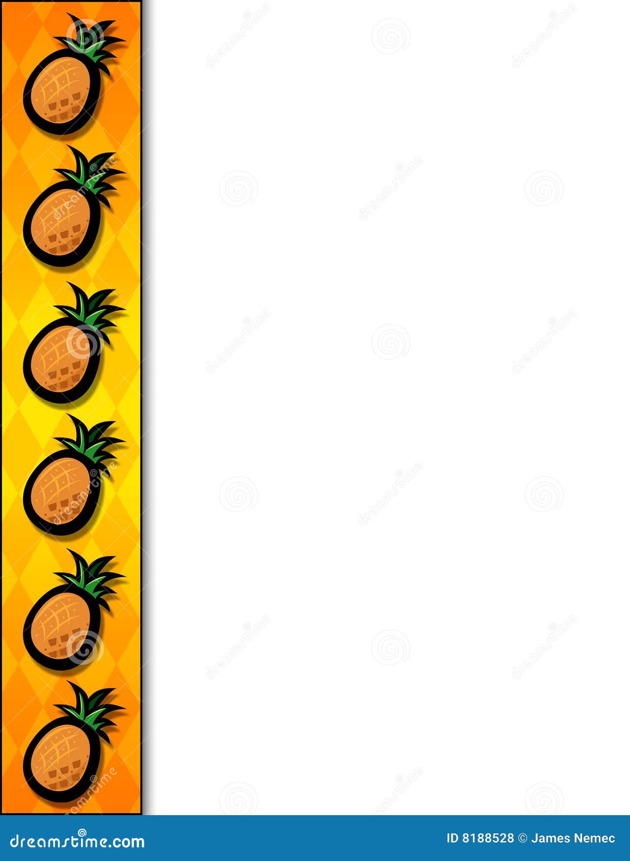 Pineapple border stock illustration. Illustration of group - 8188528