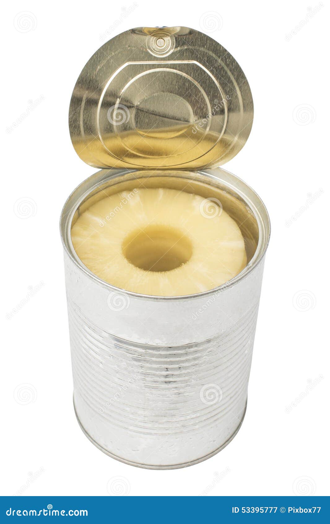 Pineapple Can, Opened Tin Can Stock Image - Image of nutrition ...