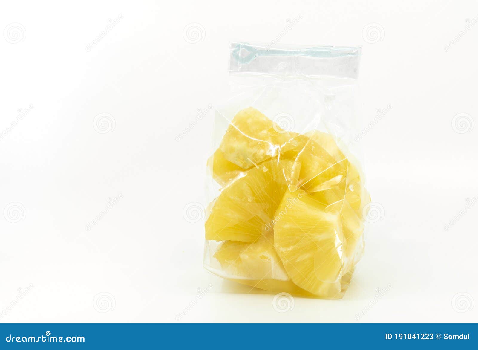 Pineapple in Cleared Plastic Bag Stock Image - Image of color, fruit ...