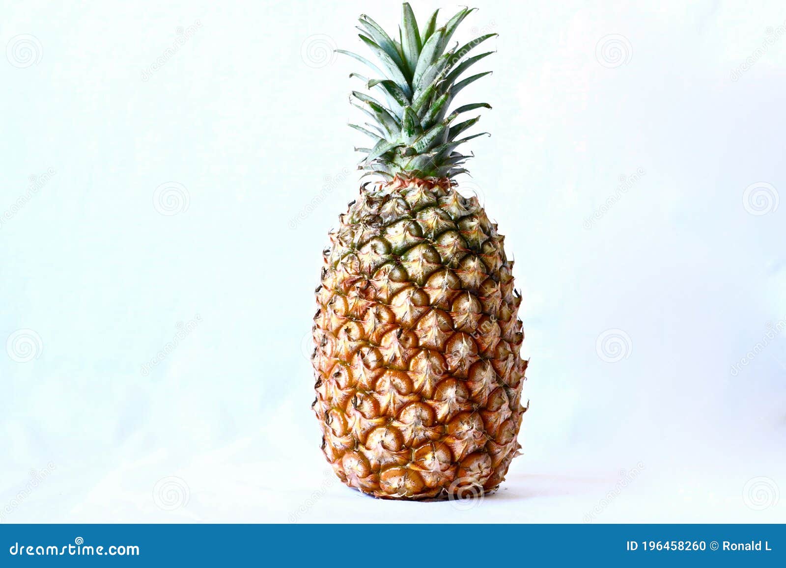Pineapple Close Up on White Background Stock Photo - Image of cube ...