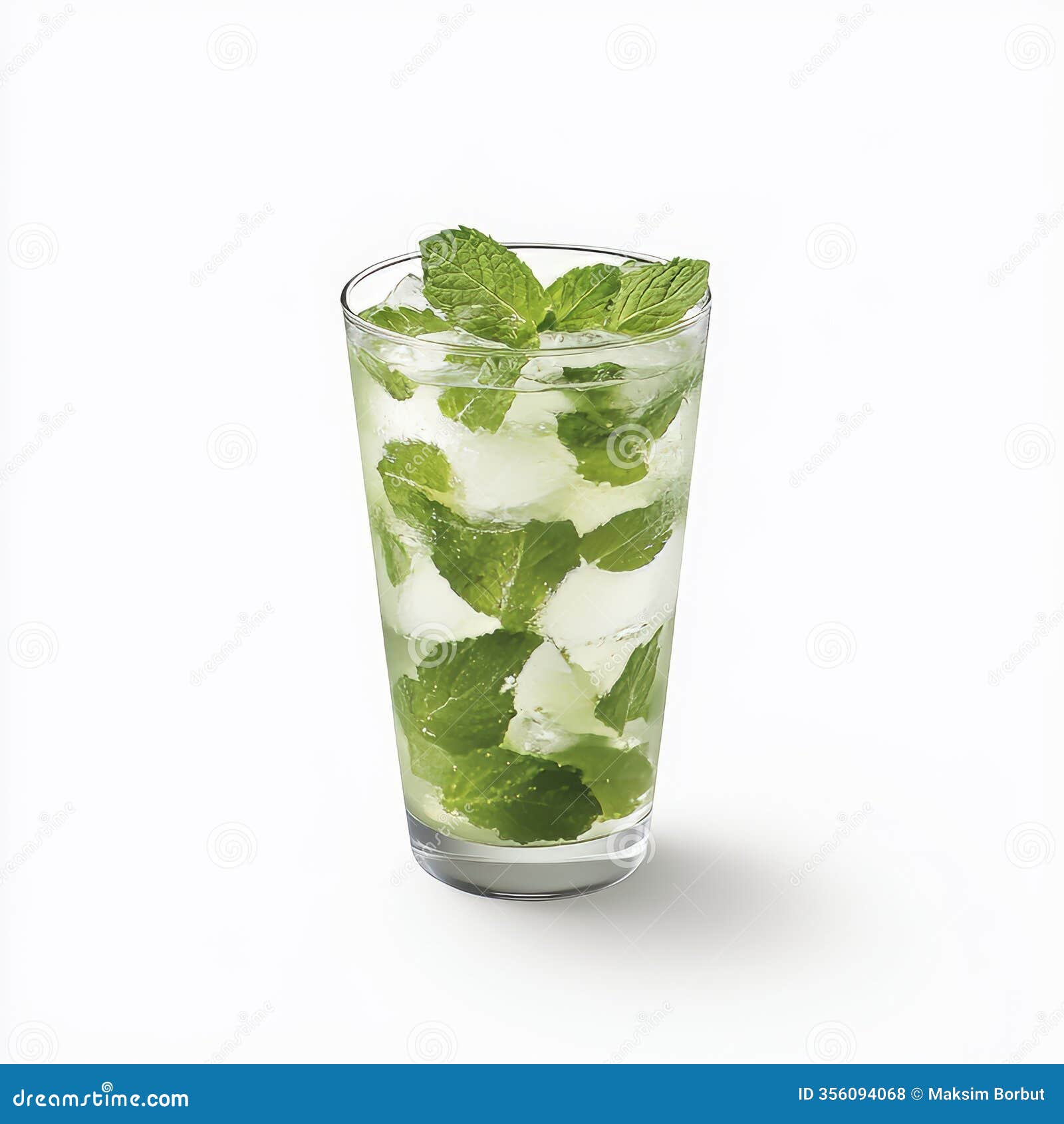 Pineapple Coconut Mojito Cocktail Drink in a Front View with a ...