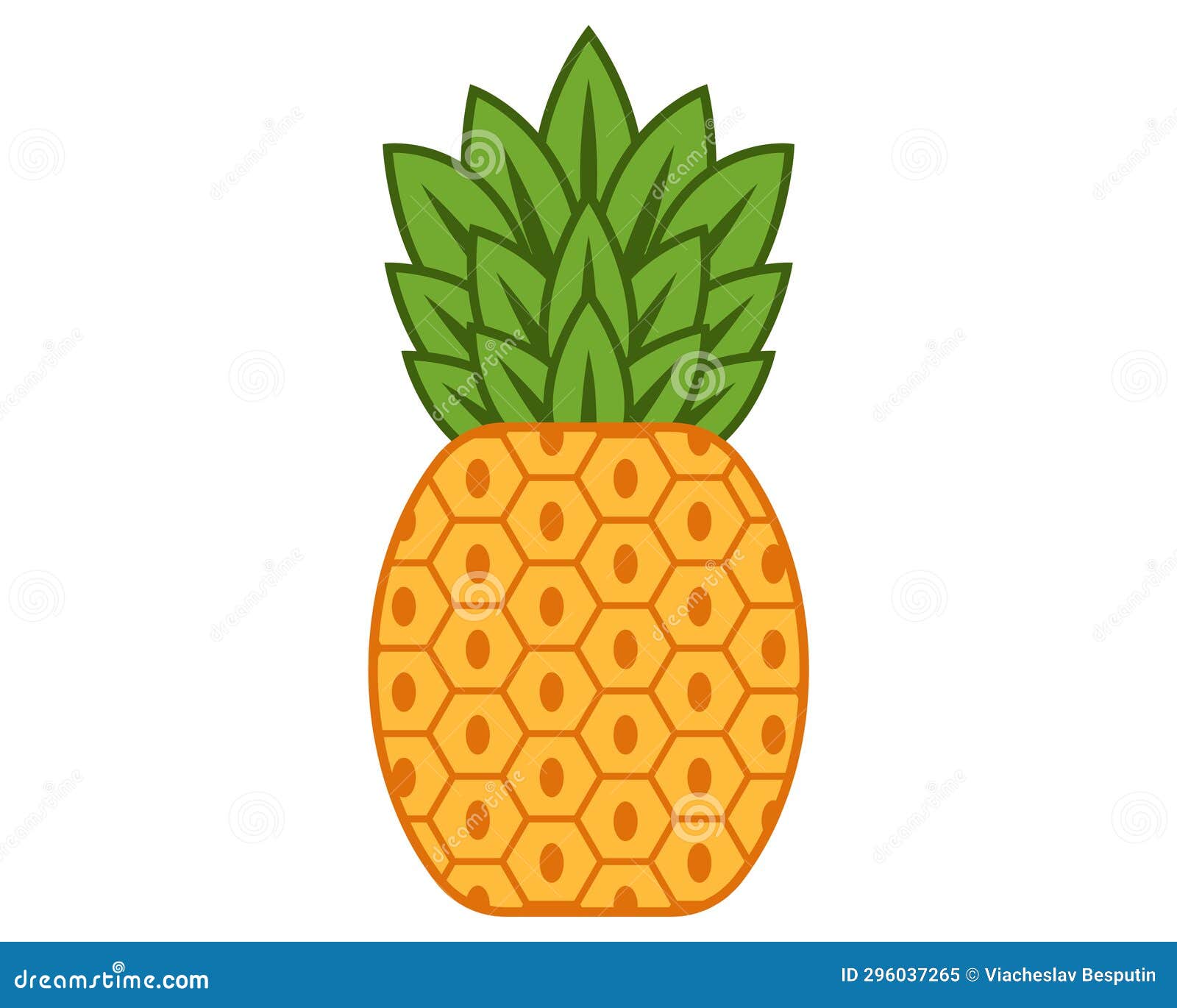 Pineapple Color Icon. Exotic Fruit Stock Illustration - Illustration of ...