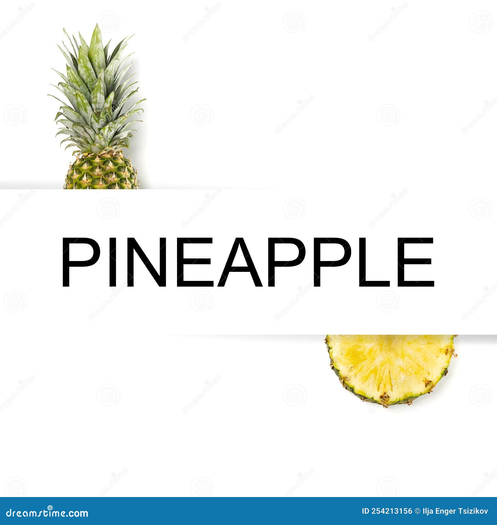 Pineapple Creative Layout. Pineapple on White Background. Tropical ...