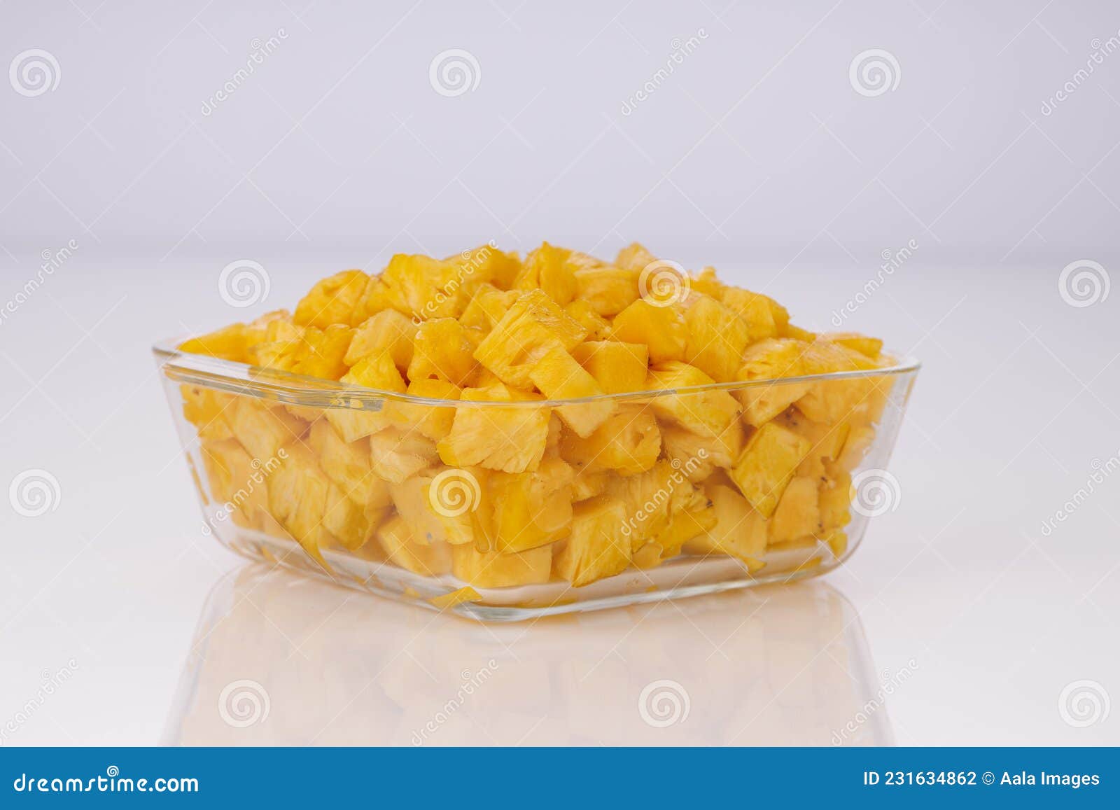 Pineapple cubes stock photo. Image of pieces, appetizing - 231634862