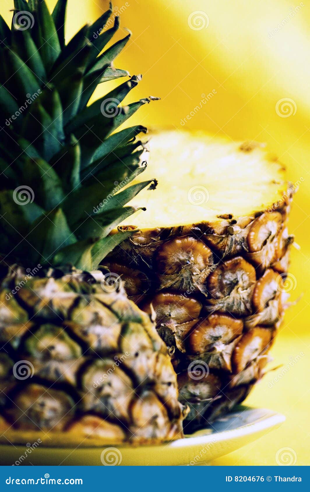 Pineapple Cut in Half stock photo. Image of fruit, ripe - 8204676