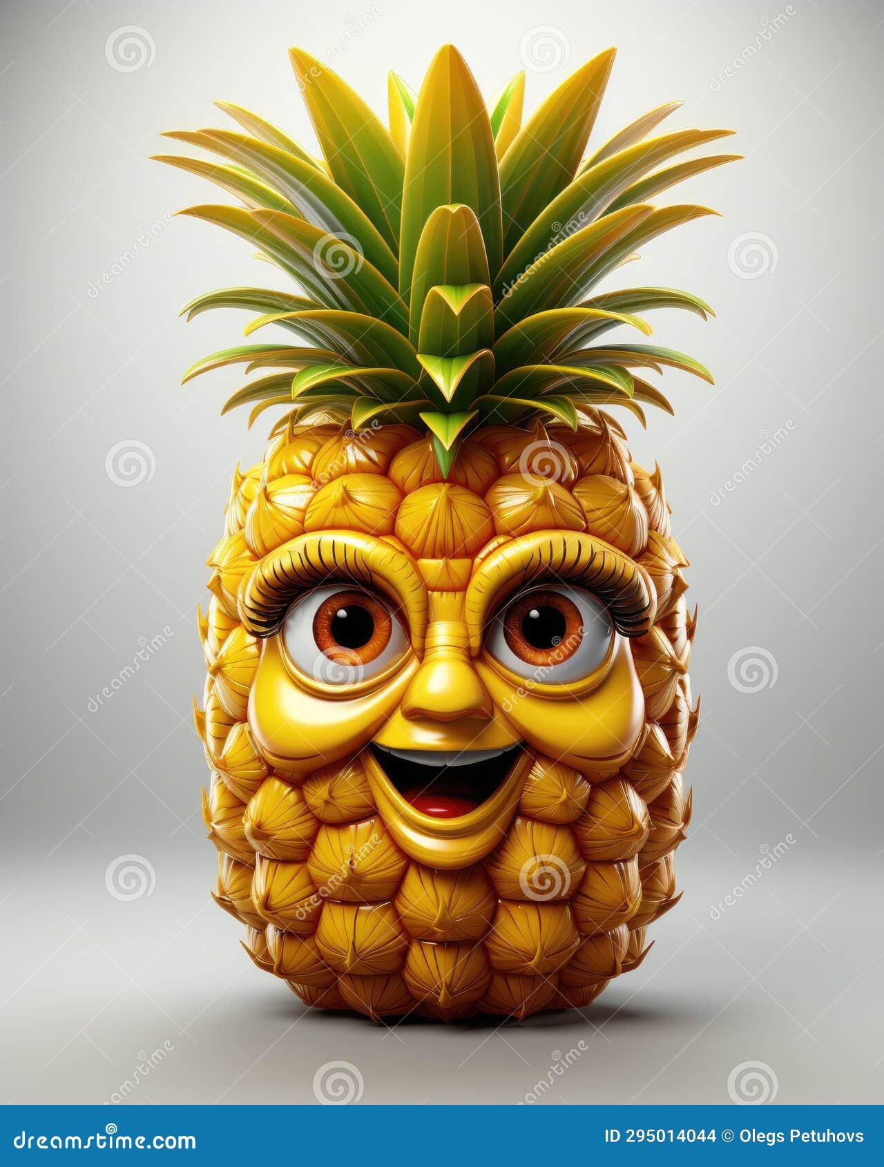 A Pineapple with a Face Made Out of it S Eyes. Generative Ai Stock ...