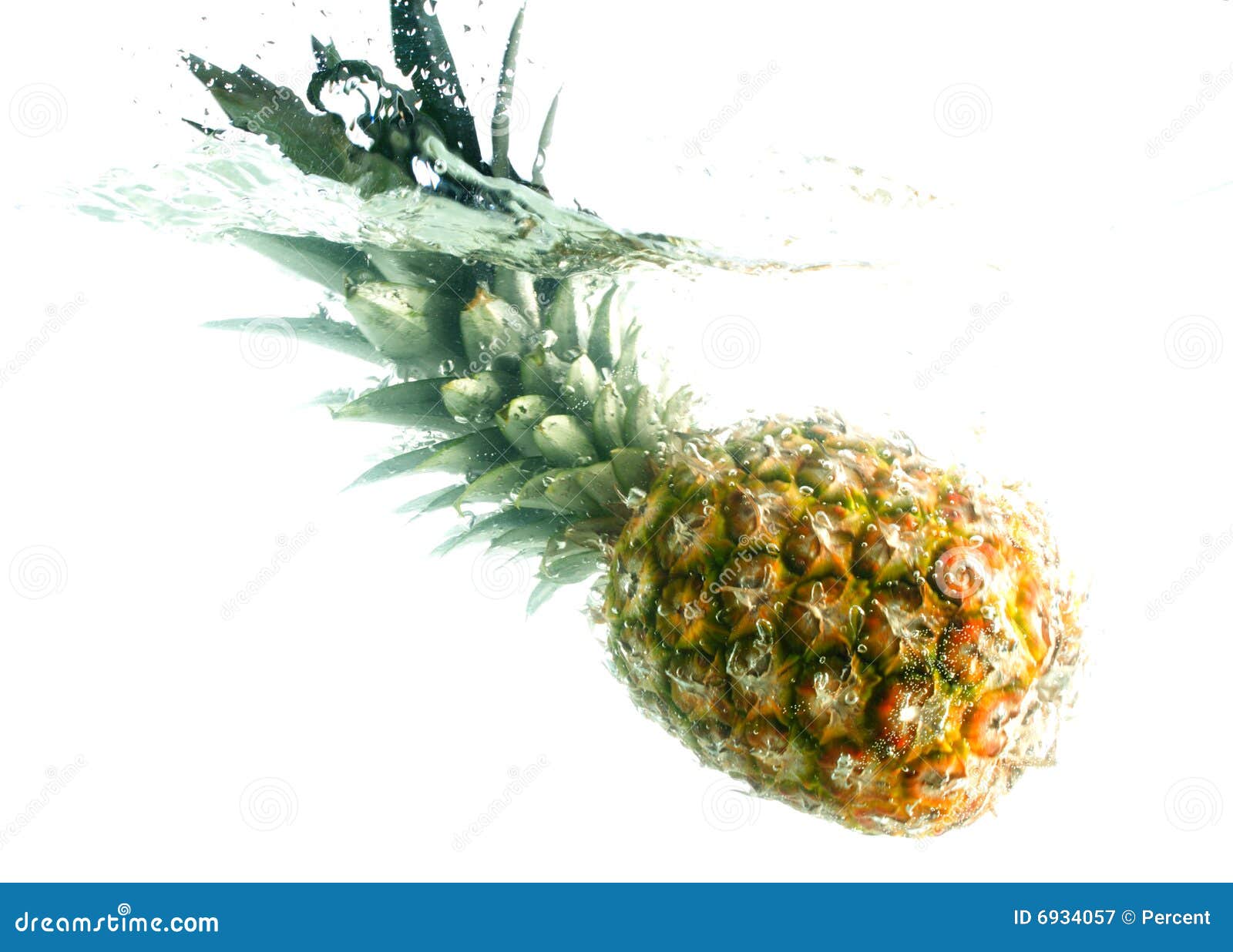 Pineapple falling in water stock image. Image of fruits - 6934057