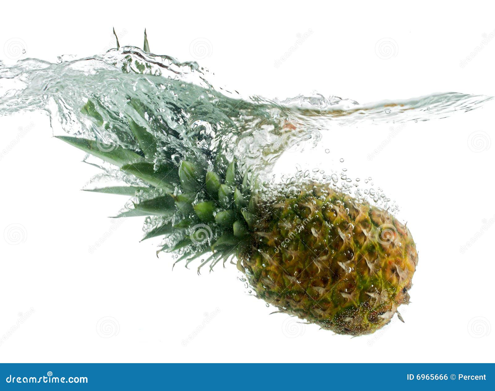 Pineapple Falling In Water With Bubbles Stock Photo - Image of drop ...