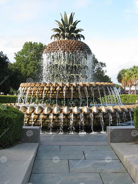 Pineapple Fountain stock image. Image of pineapple, charleston - 25219645