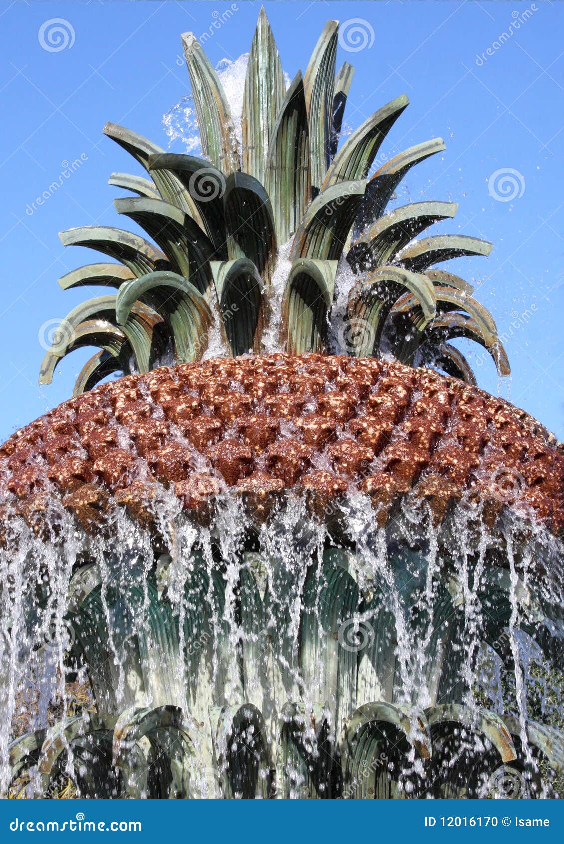 The Pineapple Fountain in Charleston Stock Photo - Image of exterior ...