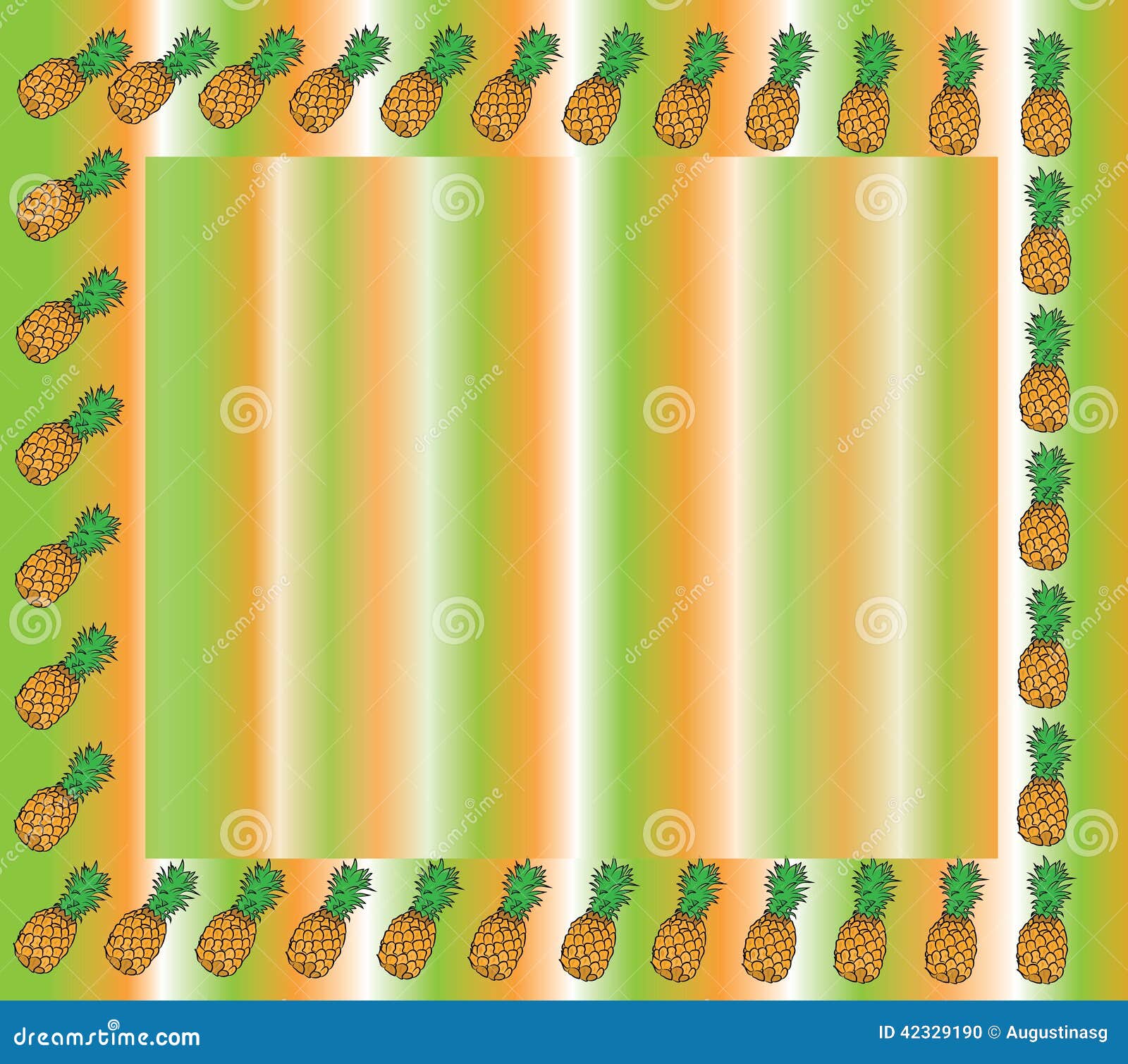 Pineapple Frame Illustration Stock Illustration - Illustration of face ...