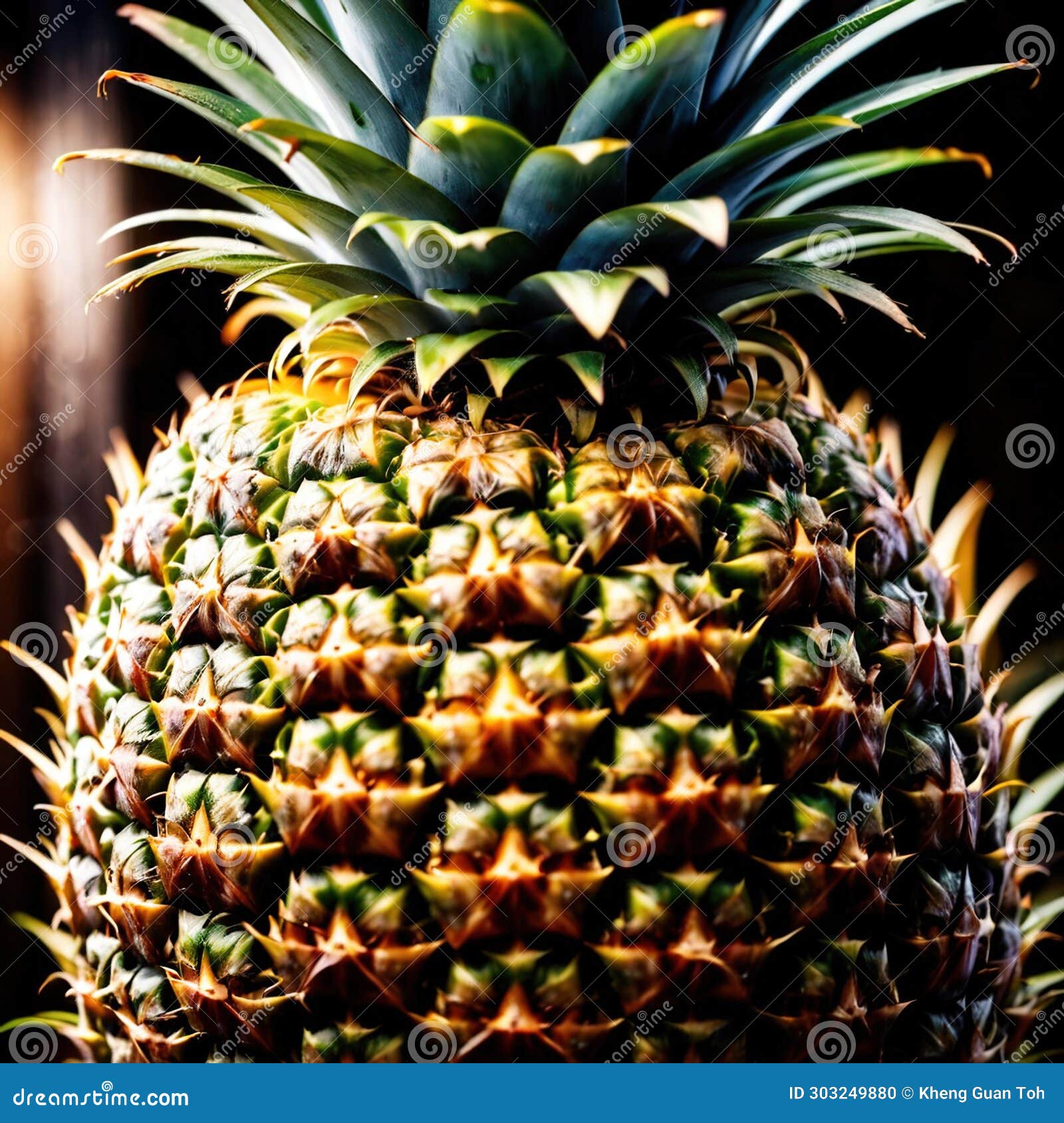 Pineapple Fresh Raw Organic Fruit Stock Illustration - Illustration of ...