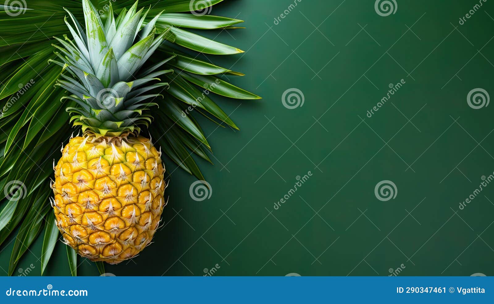 Pineapple Fruit Background Green Color Stock Illustration ...