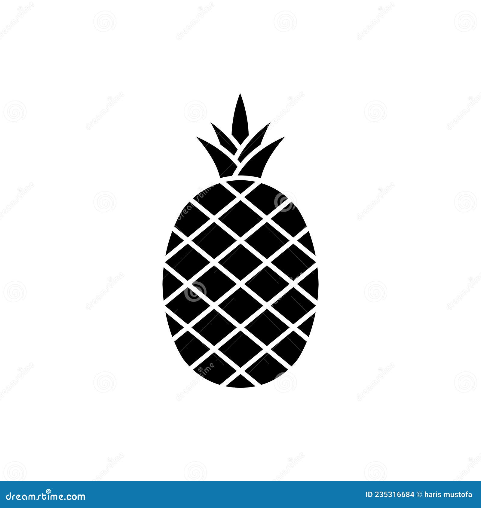 Pineapple Fruit Picon Design Template Vector Isolated Illustration ...
