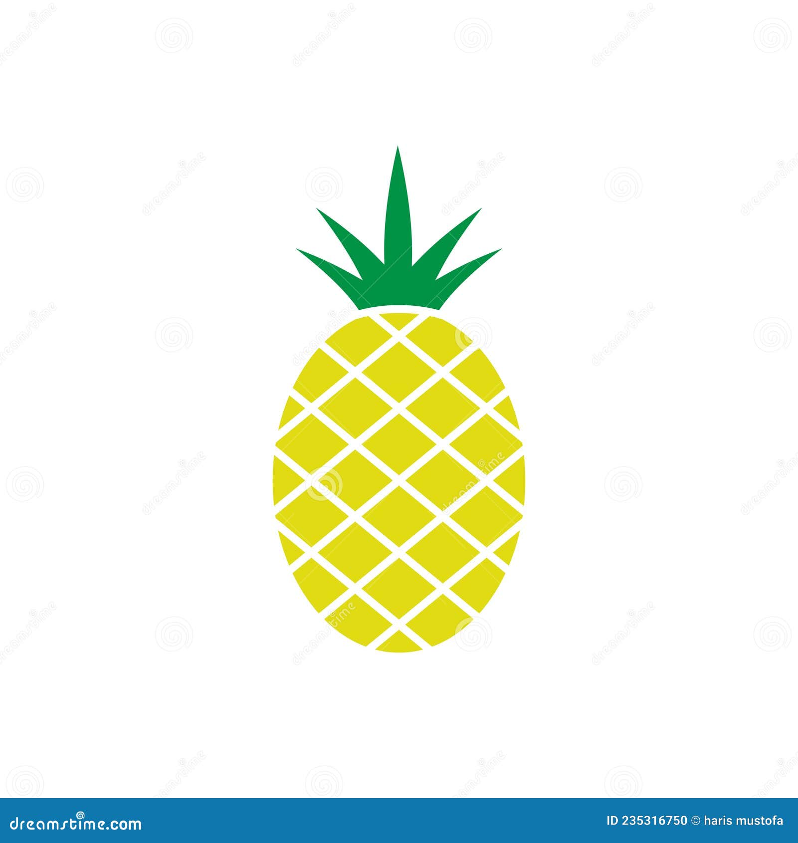 Pineapple Fruit Picon Design Template Vector Isolated Illustration ...