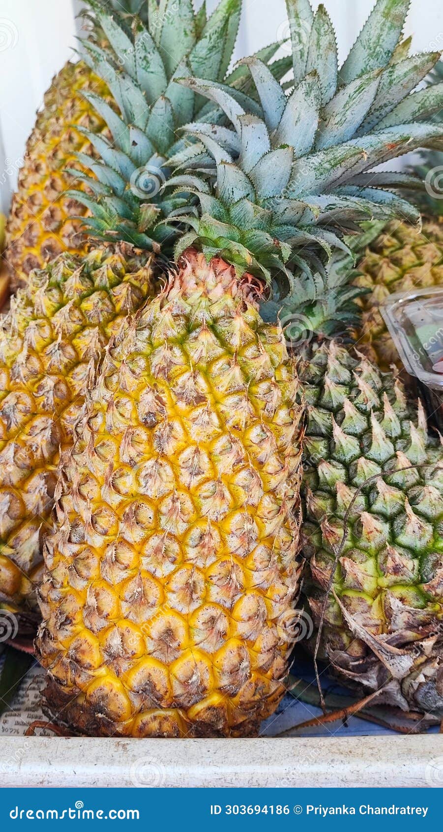 Pineapple Fruit Yellow Pines. Stock Photo - Image of ready, yellow ...