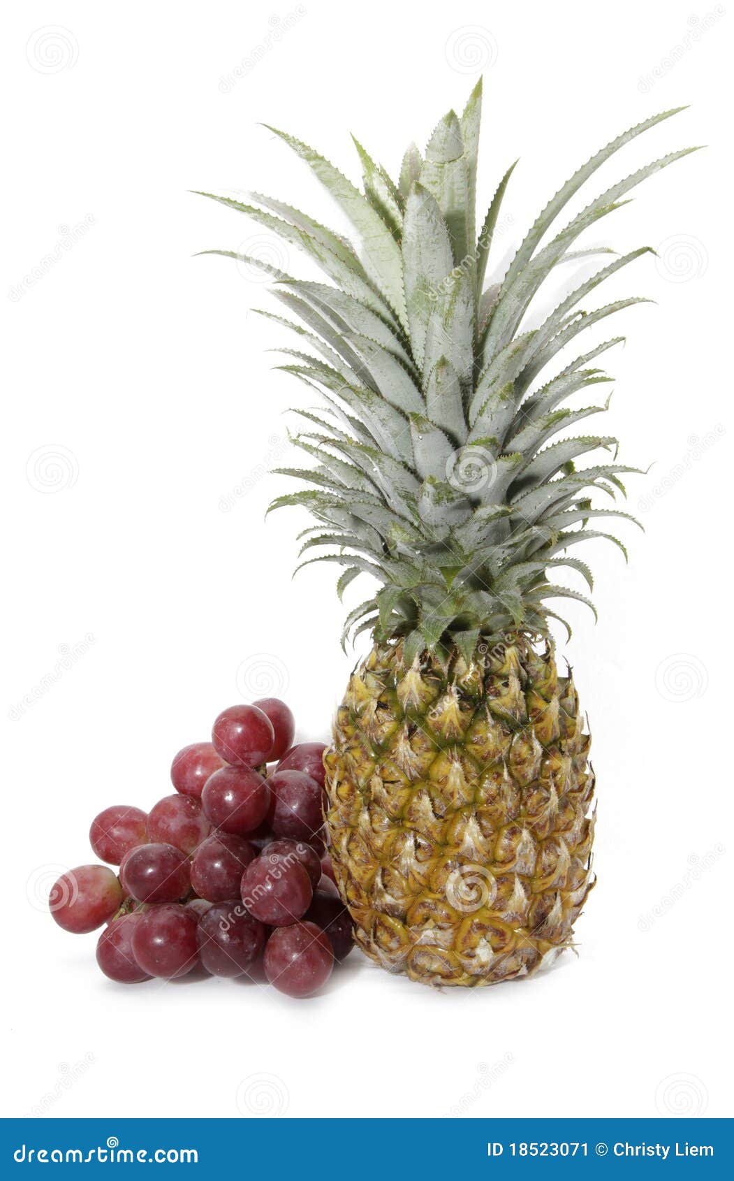 Pineapple and grape stock image. Image of home, nutritious - 18523071