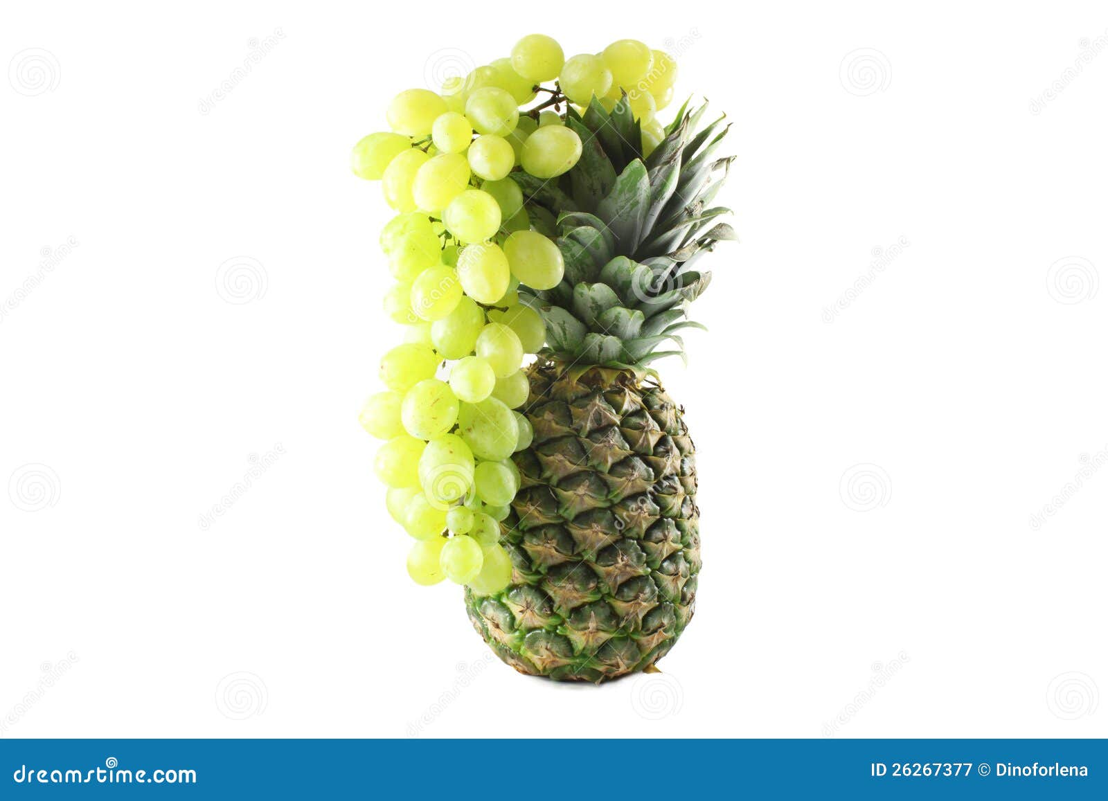 Pineapple and grapes stock image. Image of juicy, fruits - 26267377