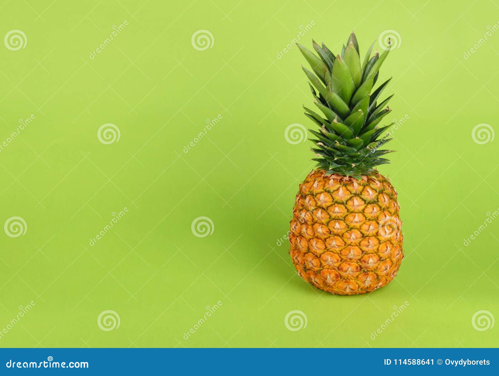 Pineapple on Green Background Stock Image - Image of slice, organic ...