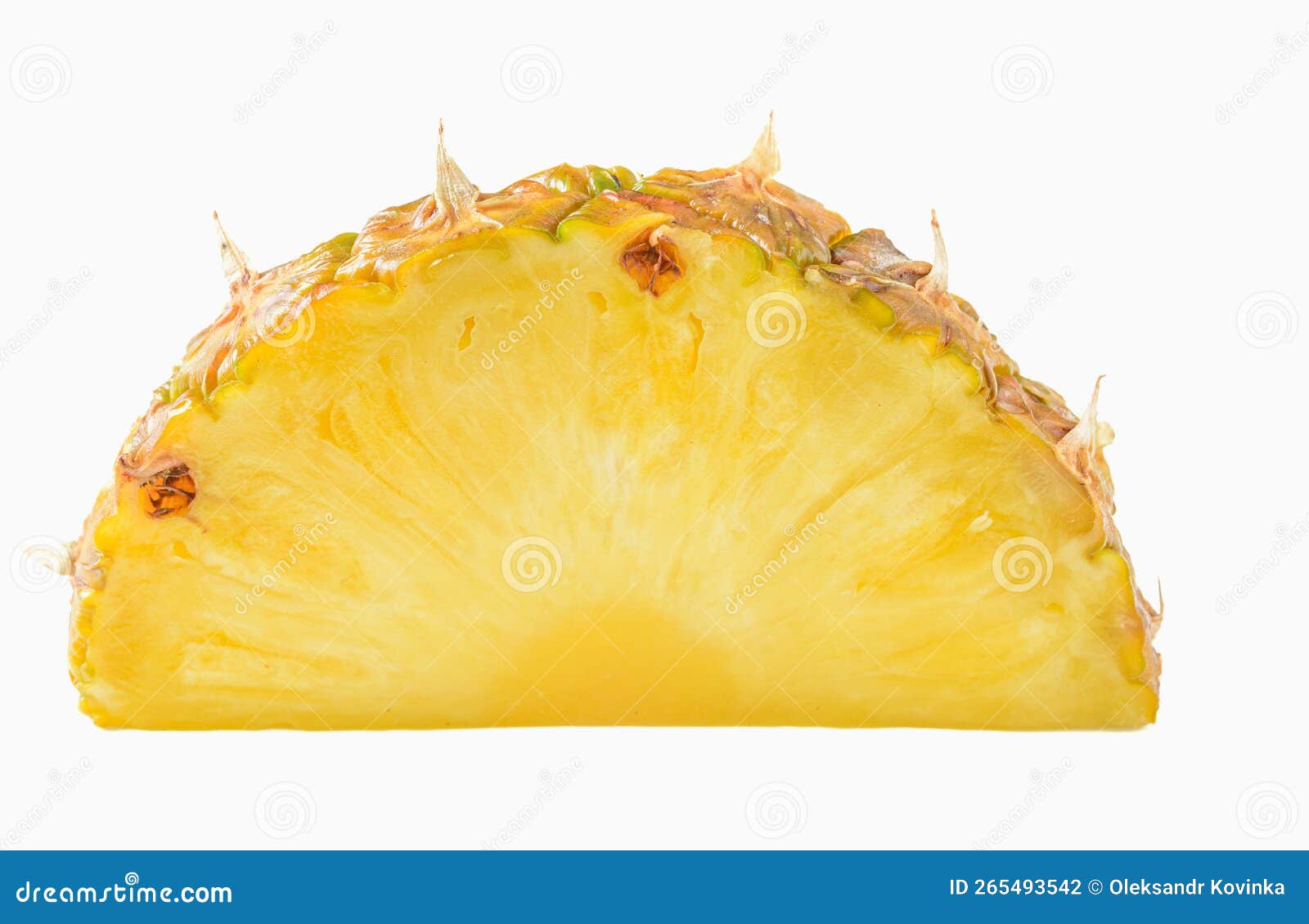 Pineapple Half Cut Isolated on White Stock Photo - Image of meal, white ...