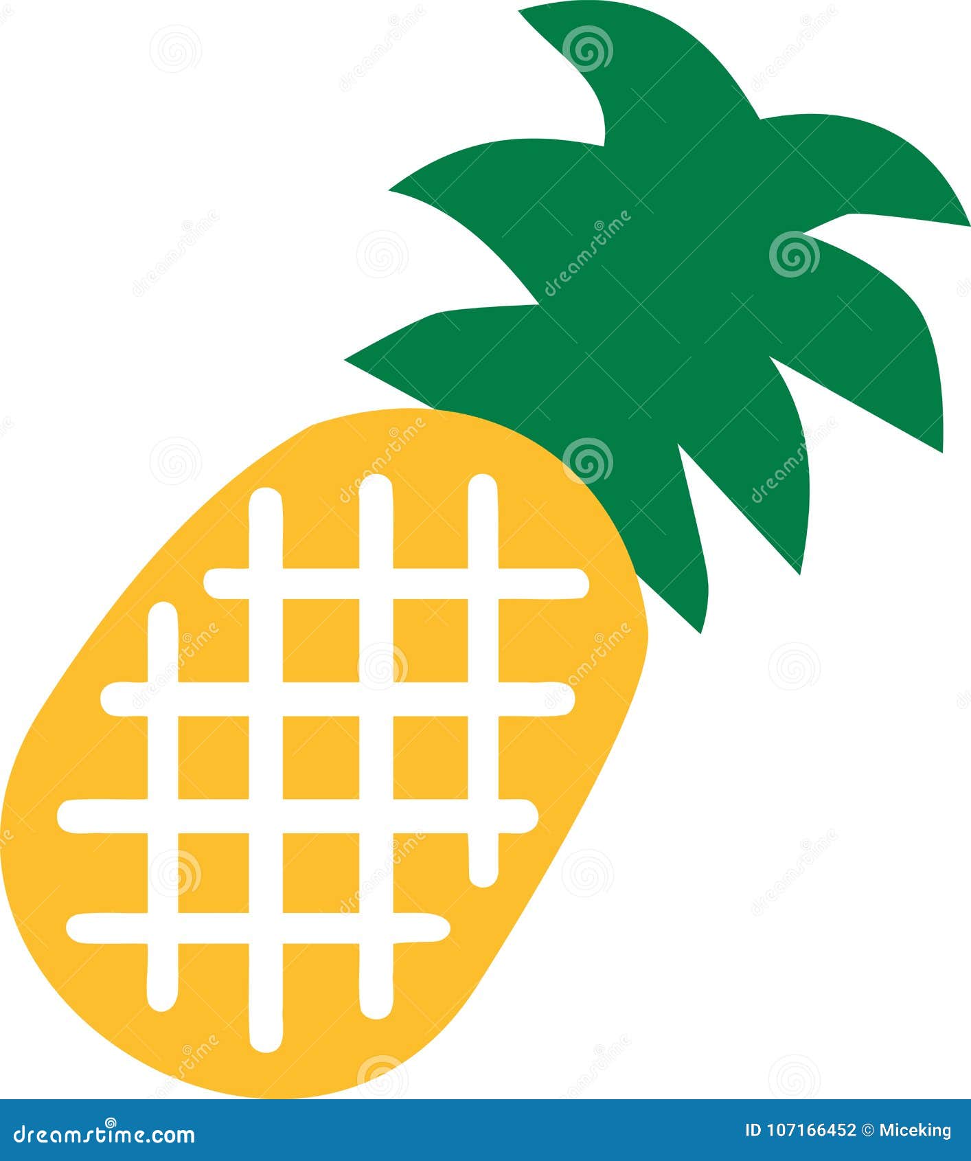 Pineapple icon vector stock vector. Illustration of fresh - 107166452