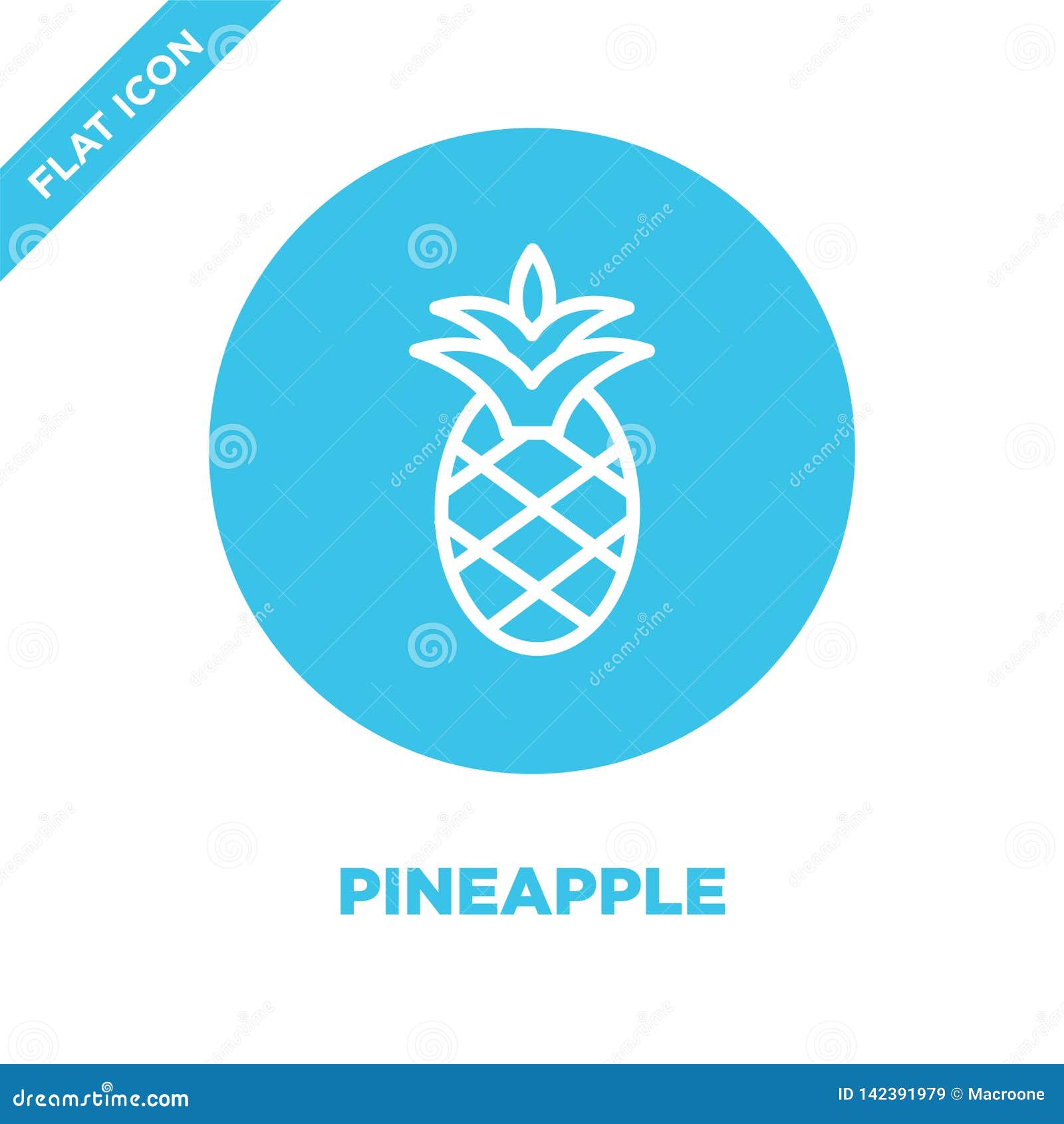 Pineapple Icon Vector from Seasons Collection. Thin Line Pineapple ...
