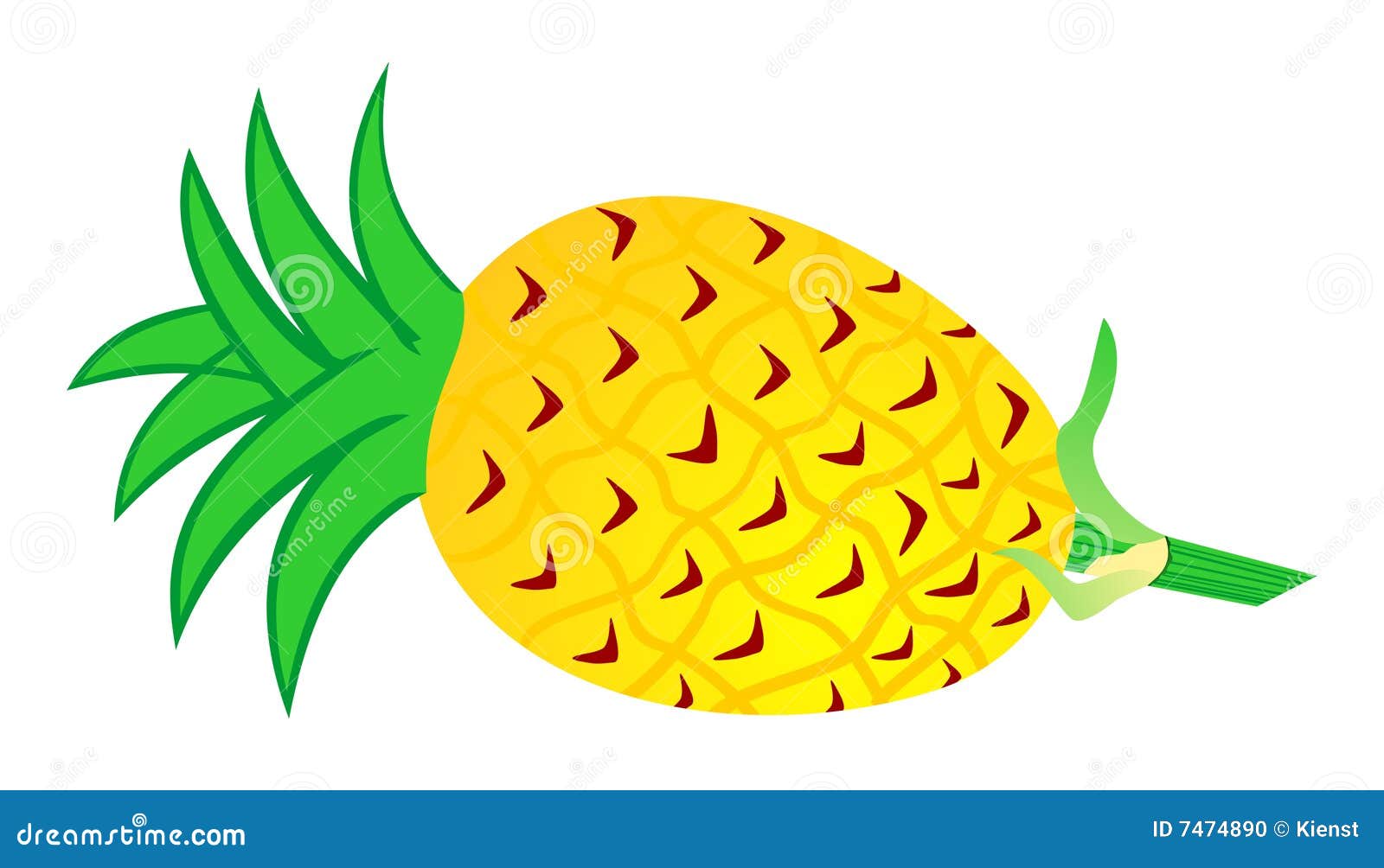 Pineapple illustration stock vector. Illustration of fruit - 7474890