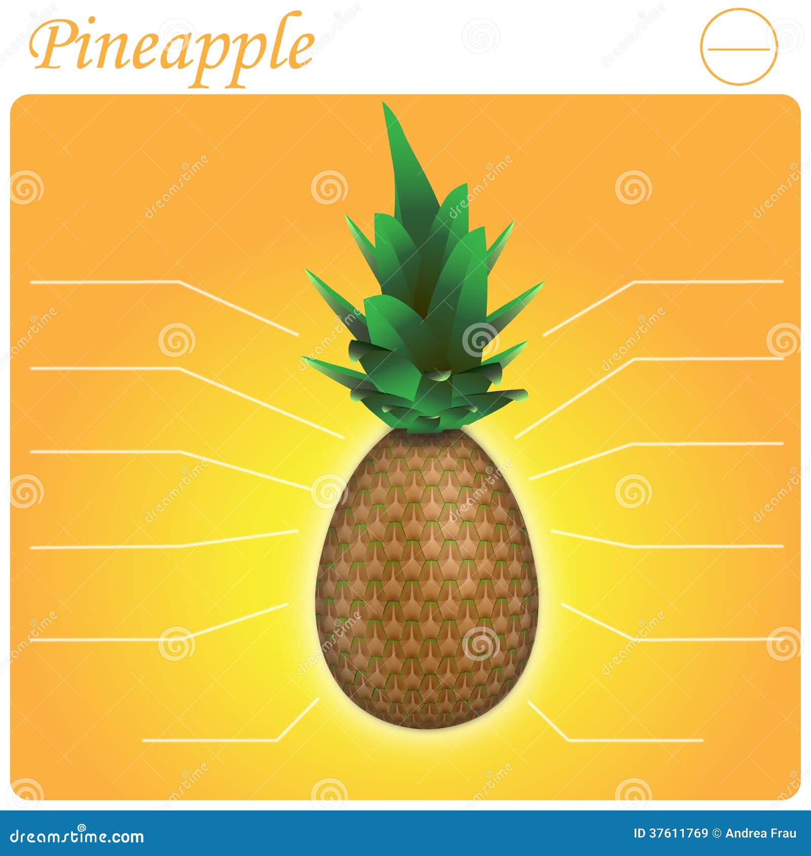 Pineapple Infogram stock illustration. Illustration of healthy - 37611769