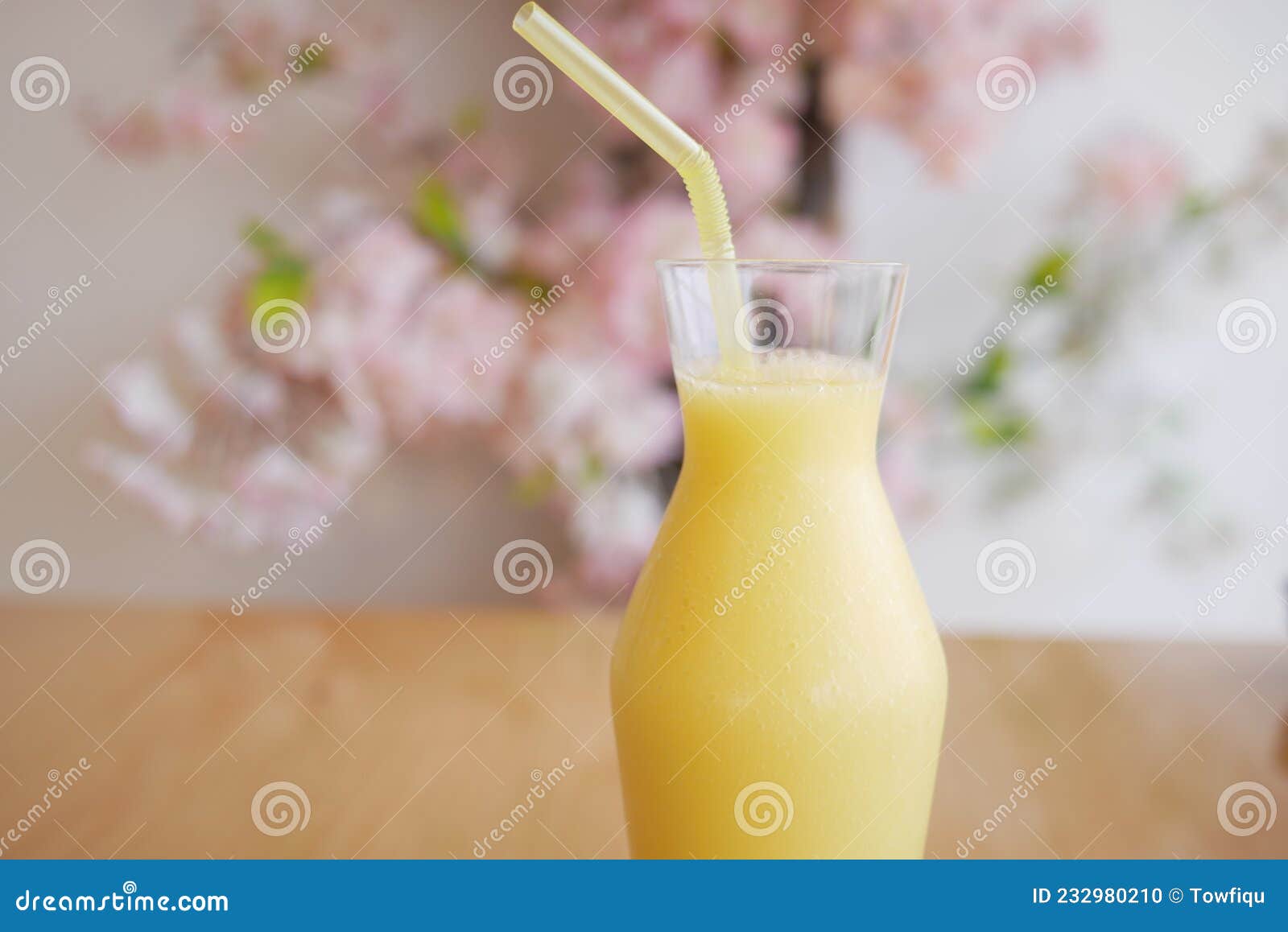Pineapple Juice in a Bottle on Table Stock Photo - Image of beverage ...