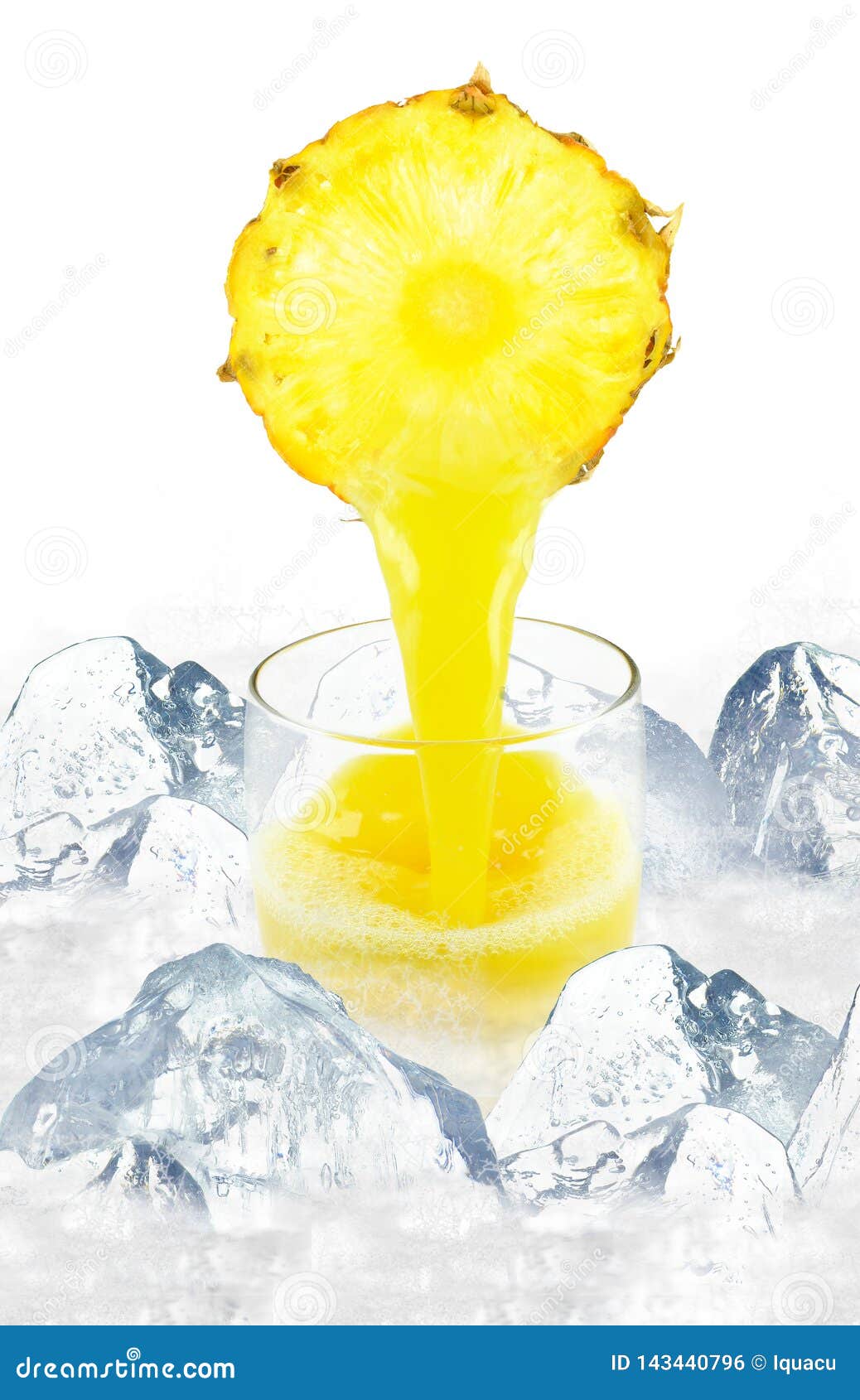 Pineapple Juice in a Glass Splash Stock Photo - Image of yellow, food ...