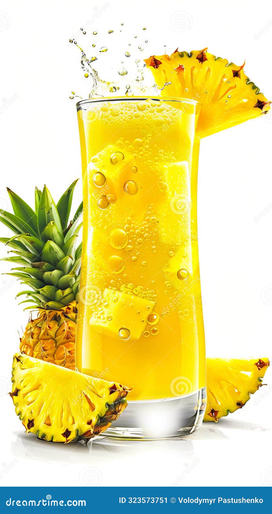 Pineapple Juice with a Splash of Water Stock Image - Image of drink ...