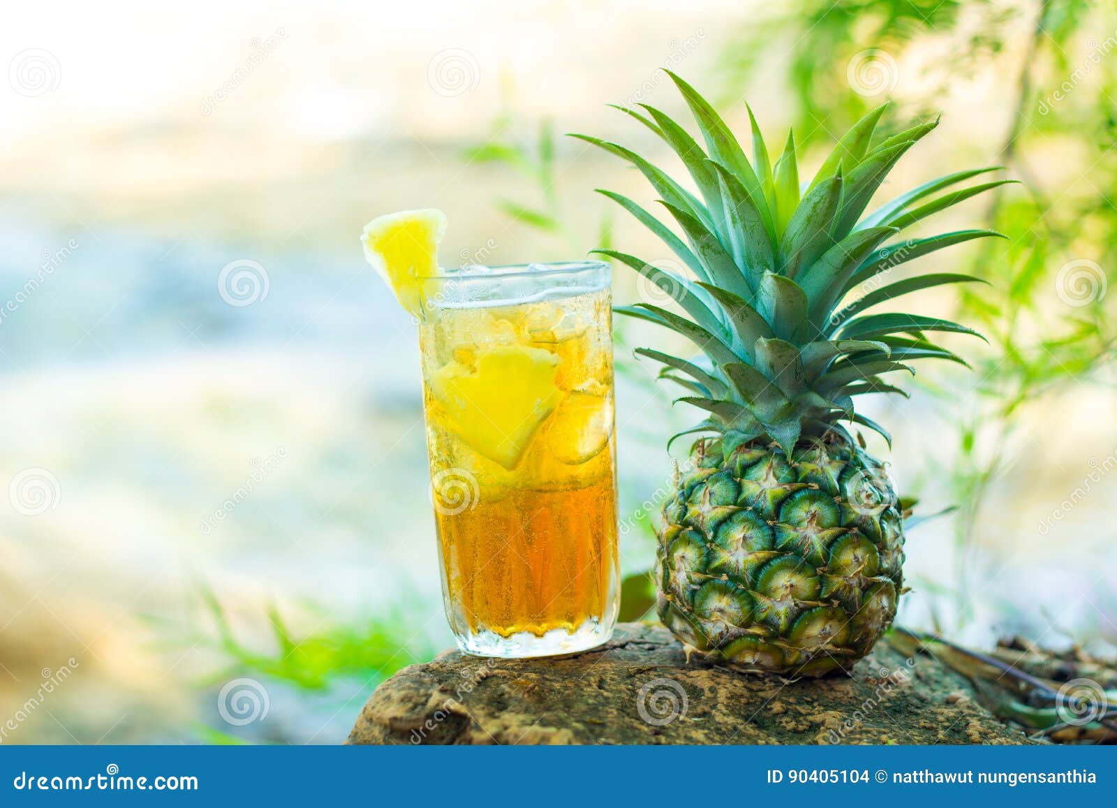 Pineapple Juice To Refresh,copy Space Stock Photo - Image of glass ...