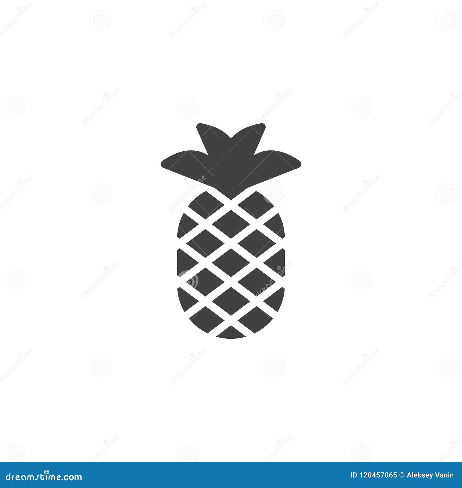 Pineapple with Leaves Vector Icon Stock Vector - Illustration of food ...