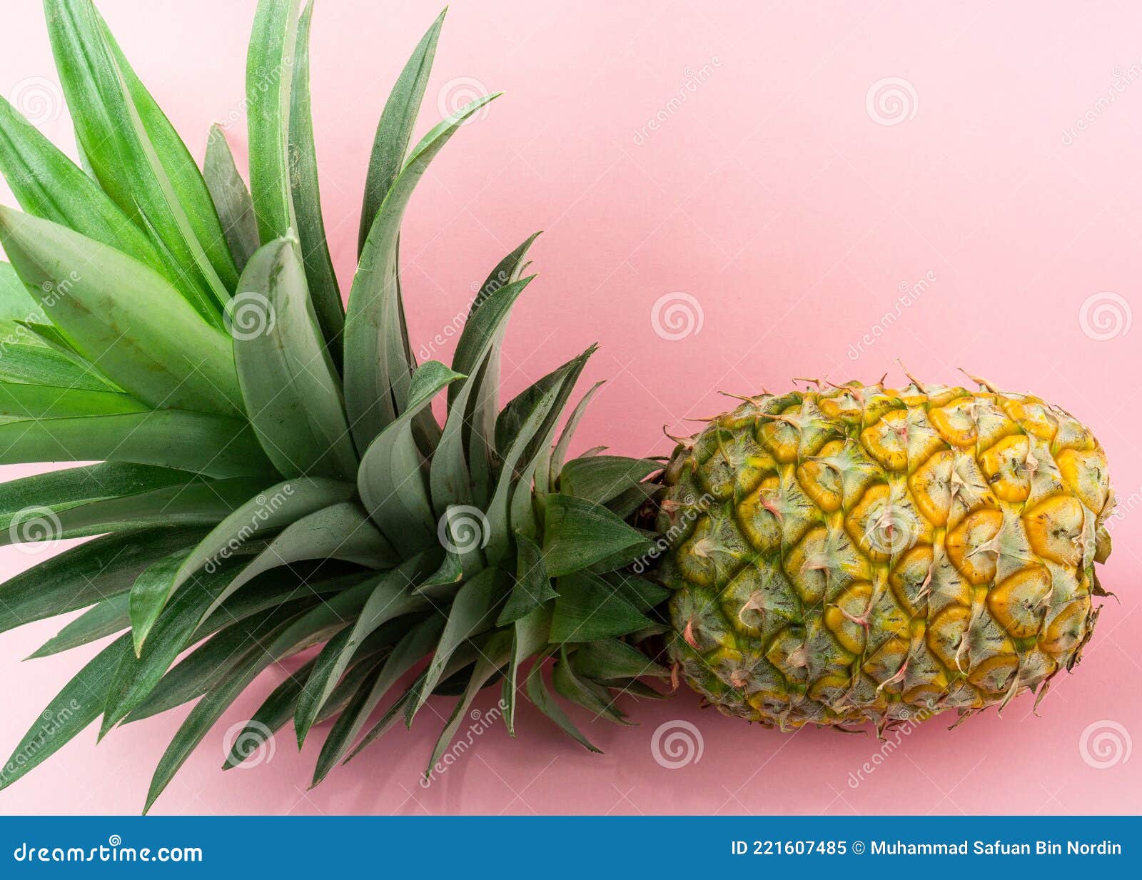 A Pineapple on Light Pink Background Stock Image - Image of home ...