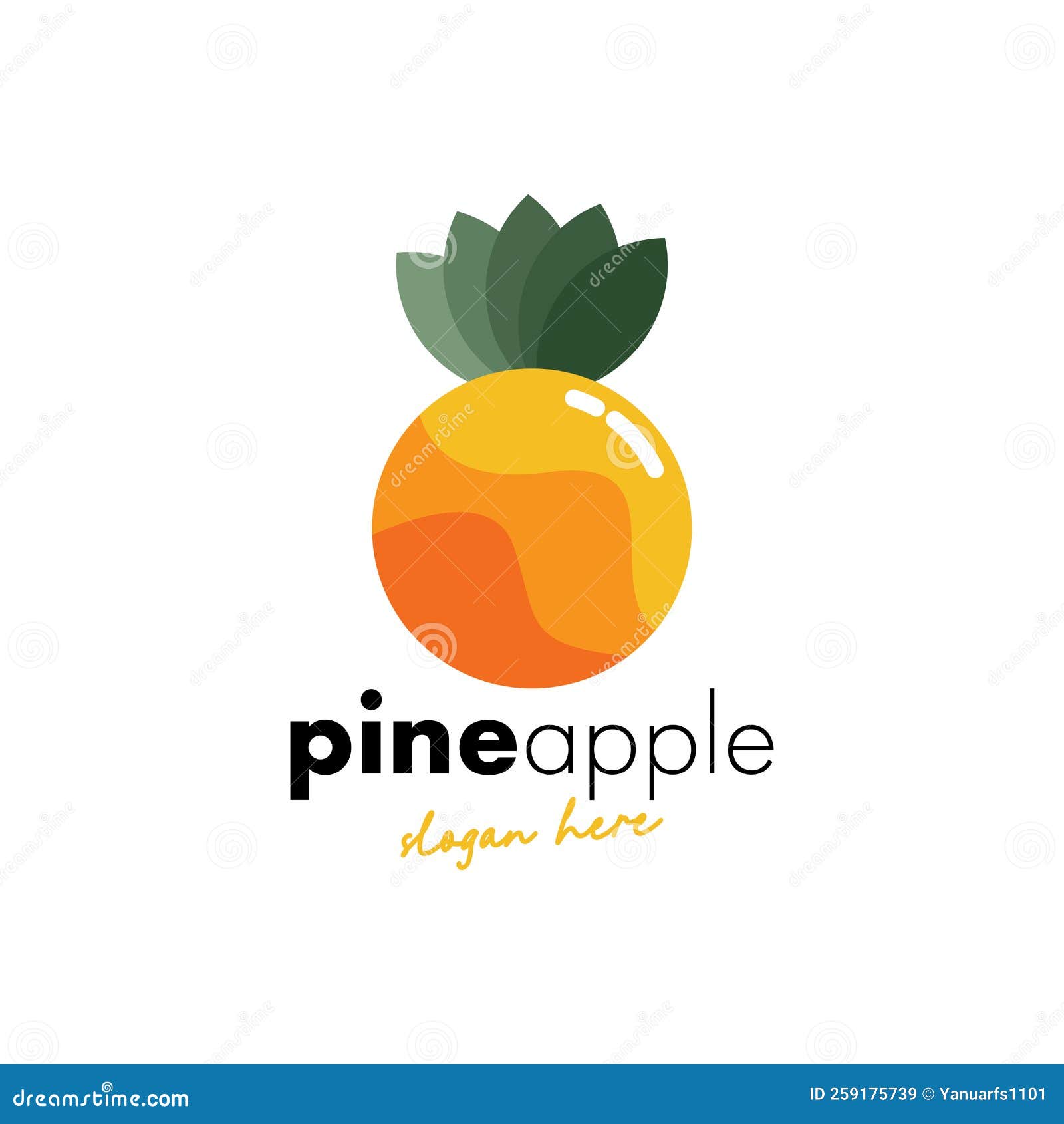 Pineapple Logo Design Concept Vector Stock Illustration - Illustration ...