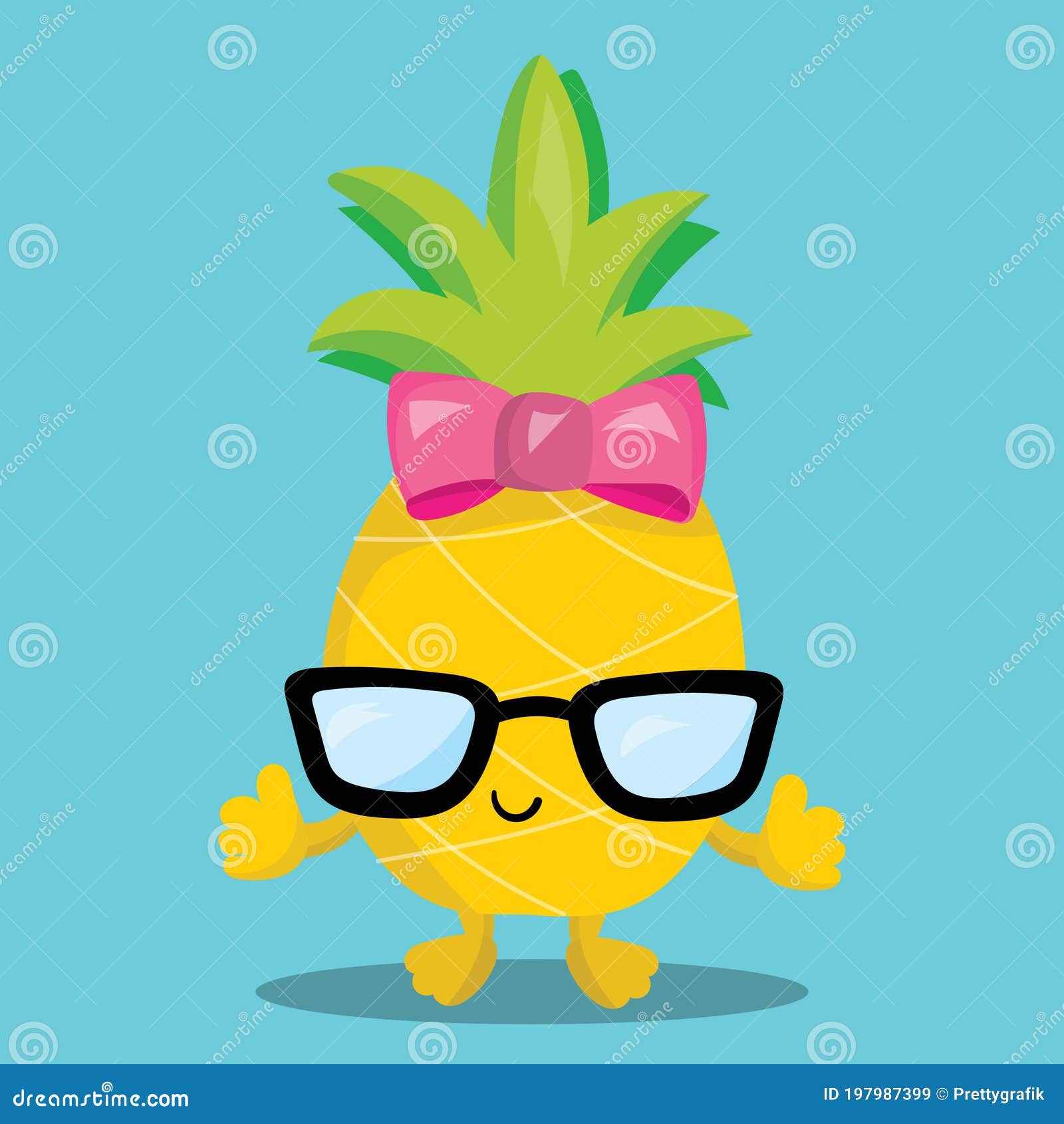 PINEAPPLE MAN SQUARE SHADE 08 Stock Vector - Illustration of vector ...