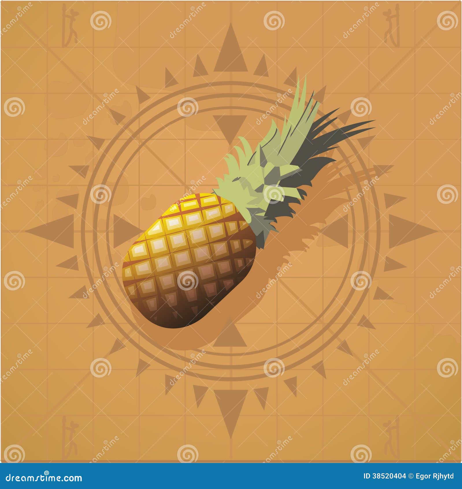 Pineapple stock illustration. Illustration of rufous - 38520404
